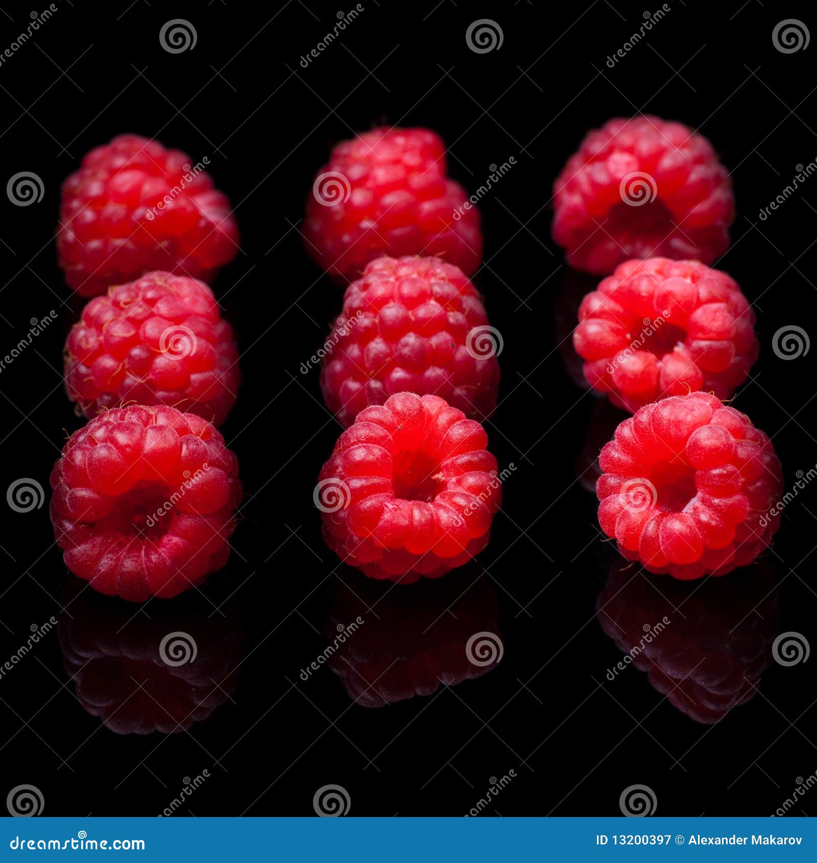 Raspberry Closeup. Isolated on Stock Image - Image of eating, macro ...