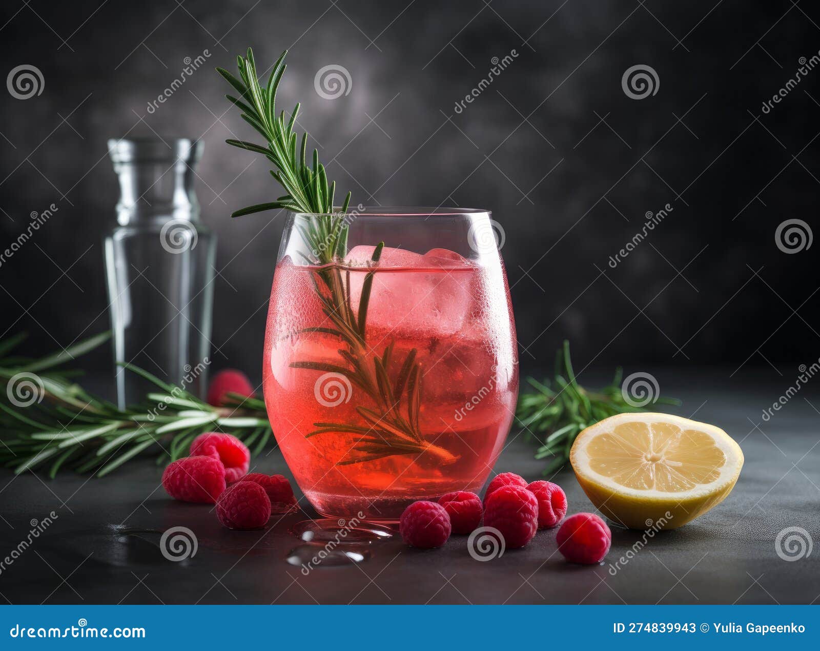Raspberry Cocktail. Illustration AI Generative Stock Illustration ...