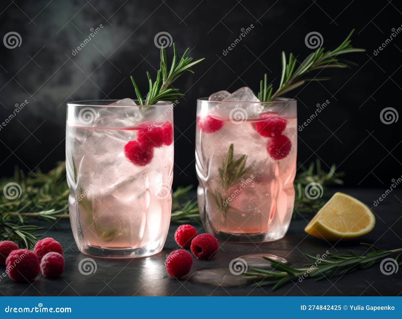 Raspberry Cocktail. Illustration AI Generative Stock Illustration ...