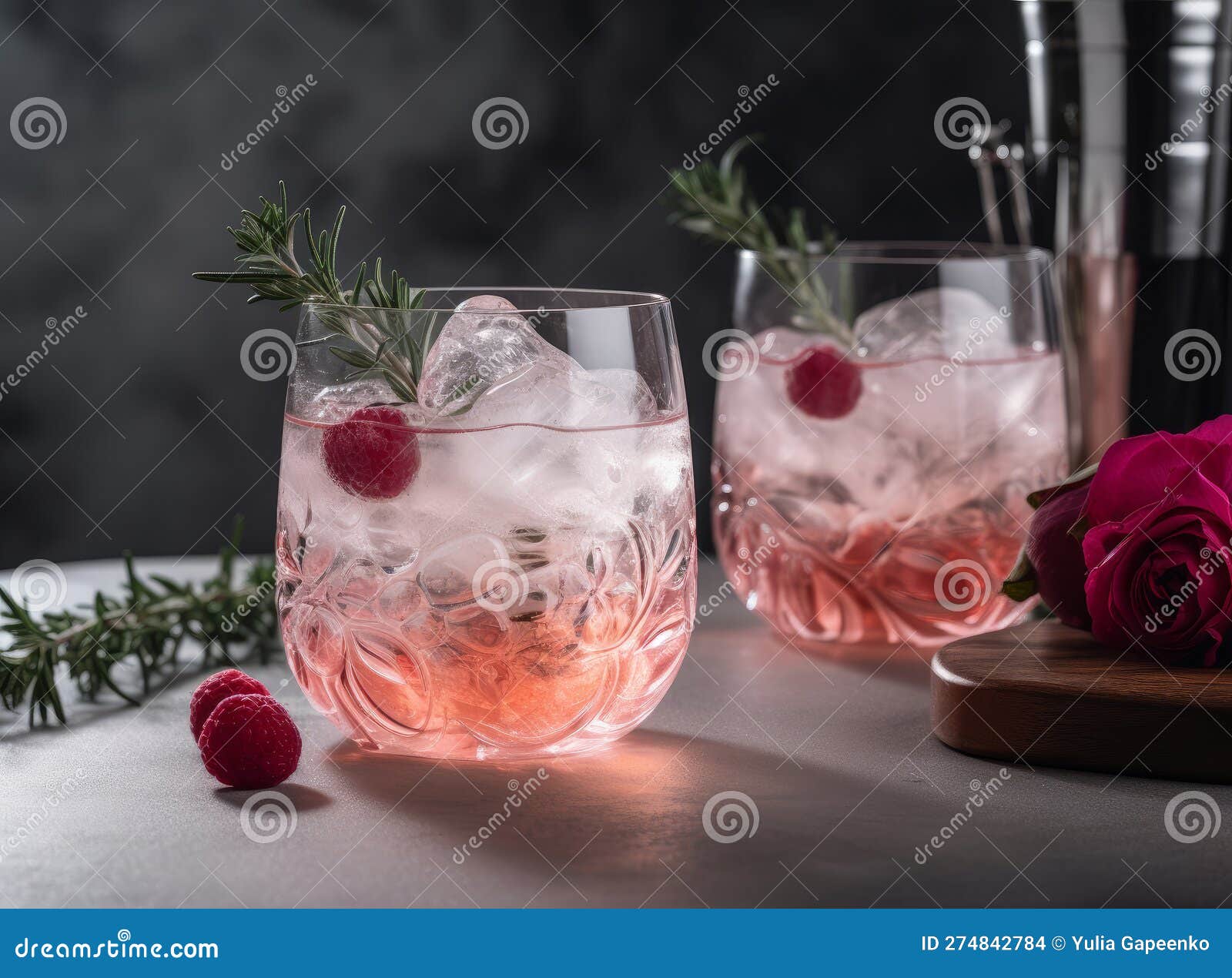Raspberry Cocktail. Illustration AI Generative Stock Illustration ...