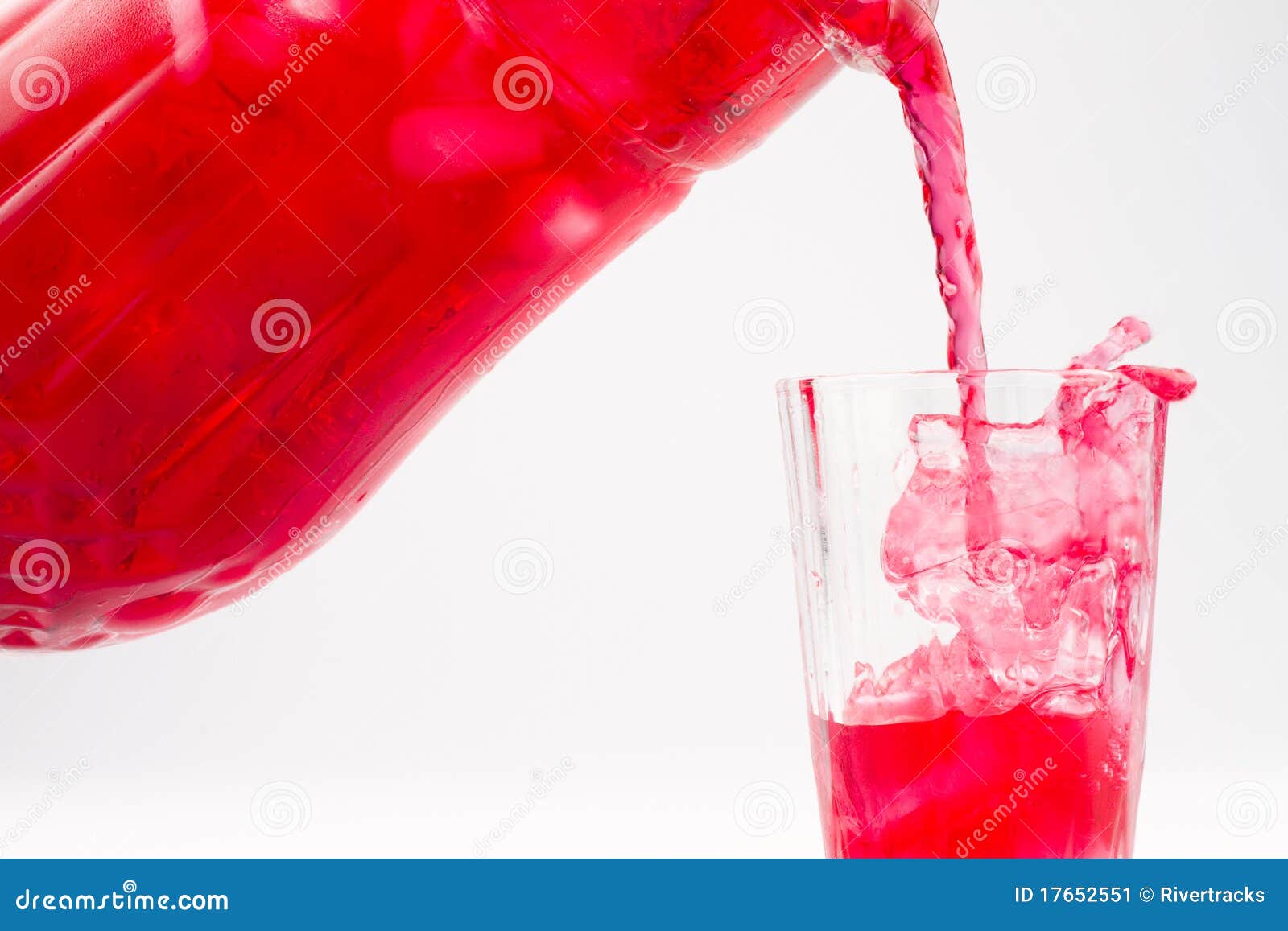 Raspberry Cold Drink Poured into a Glass Stock Image - Image of squash ...
