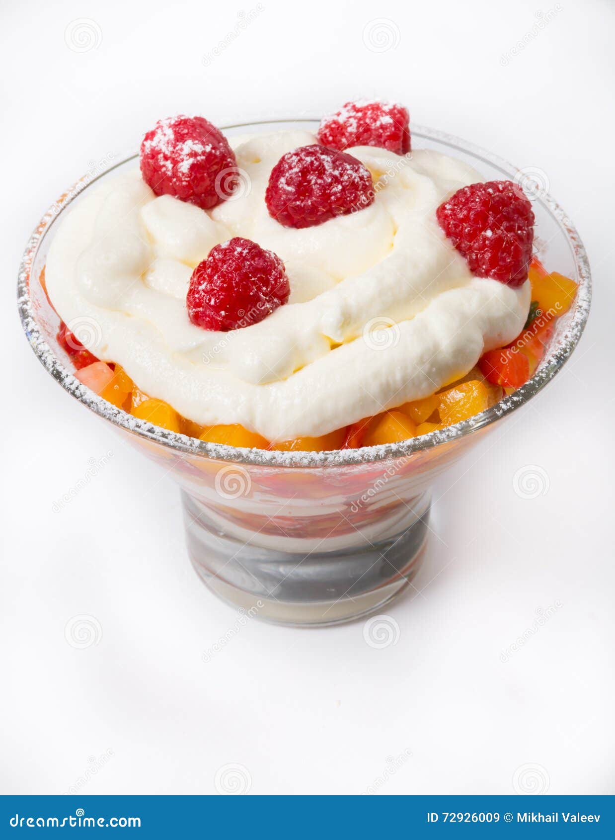 Raspberry and Cream Dessert Stock Image - Image of delicious, cake ...