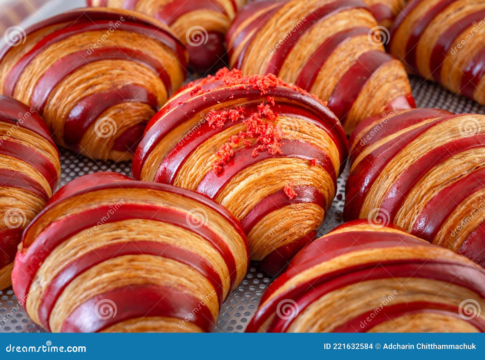 Raspberry Croissant New Bake is Ready To Serve in the Morning Stock ...