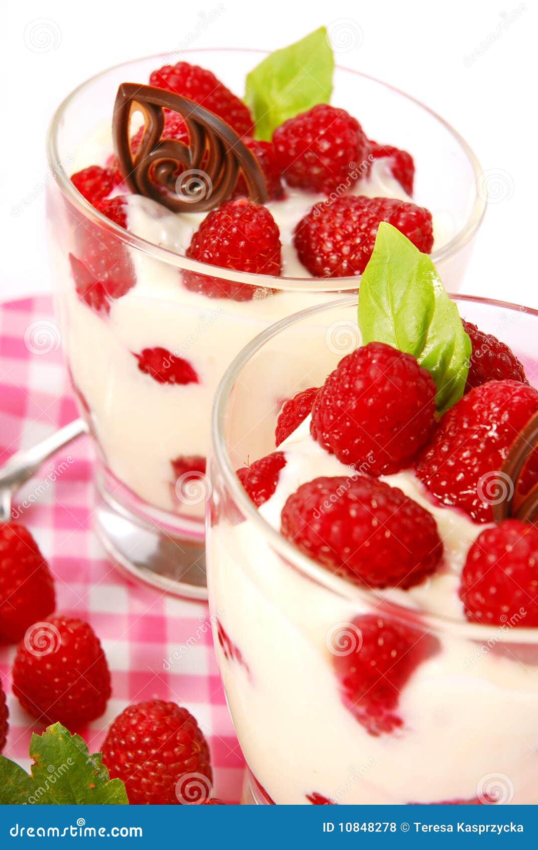 Raspberry dessert stock photo. Image of cream, appetite - 10848278