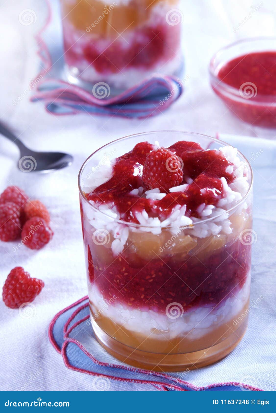 Raspberry dessert stock photo. Image of apple, glass - 11637248