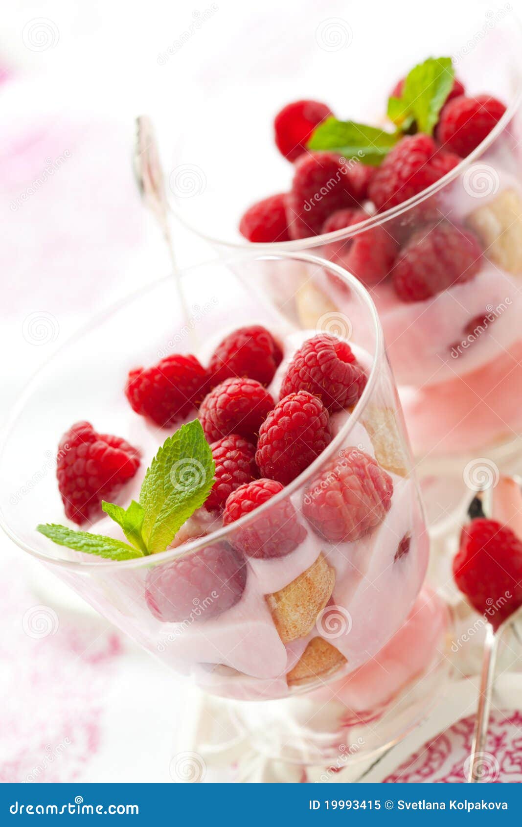 Raspberry dessert stock image. Image of food, cream, delicious - 19993415