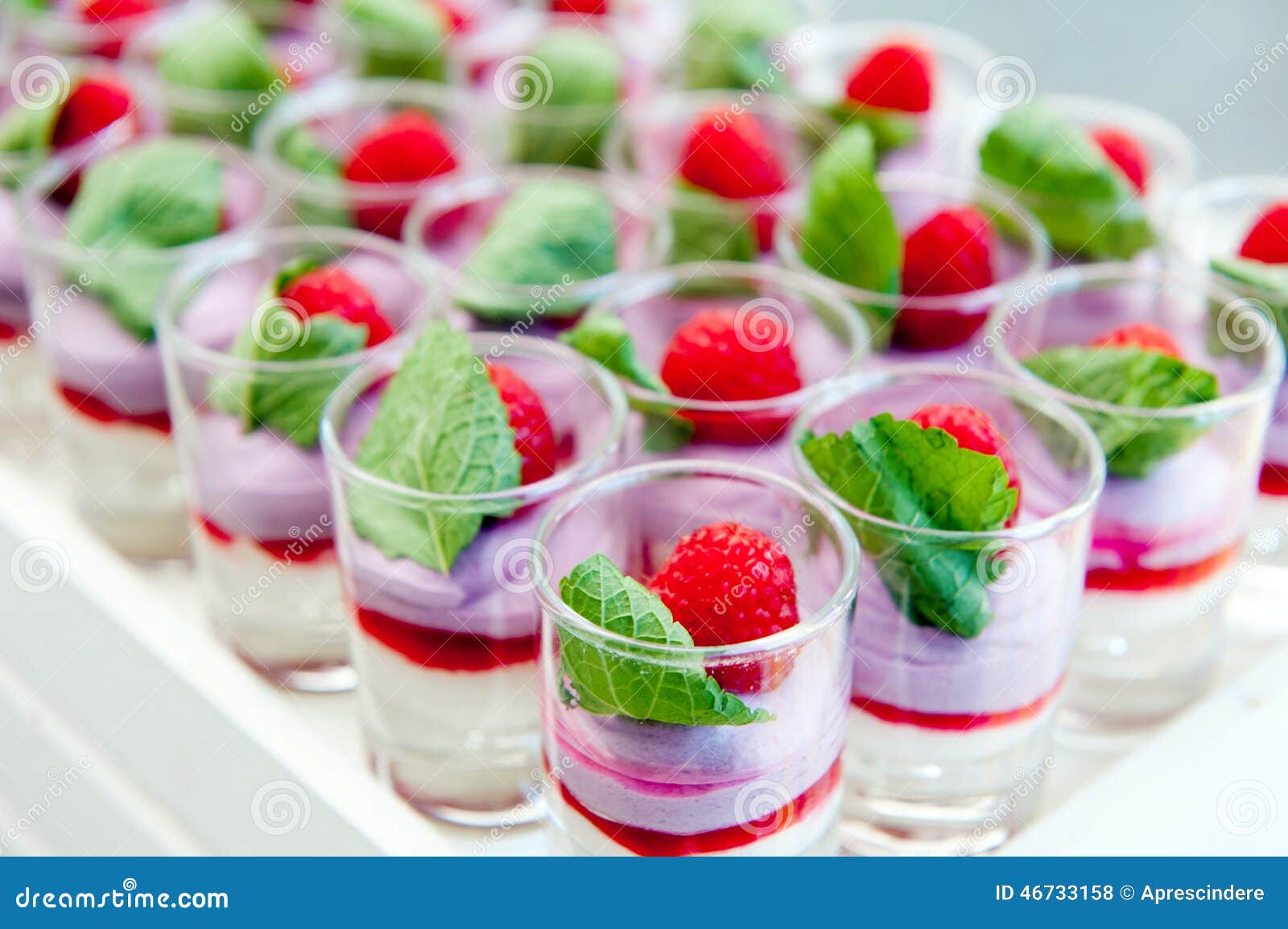 Raspberry dessert stock photo. Image of food, portions - 46733158