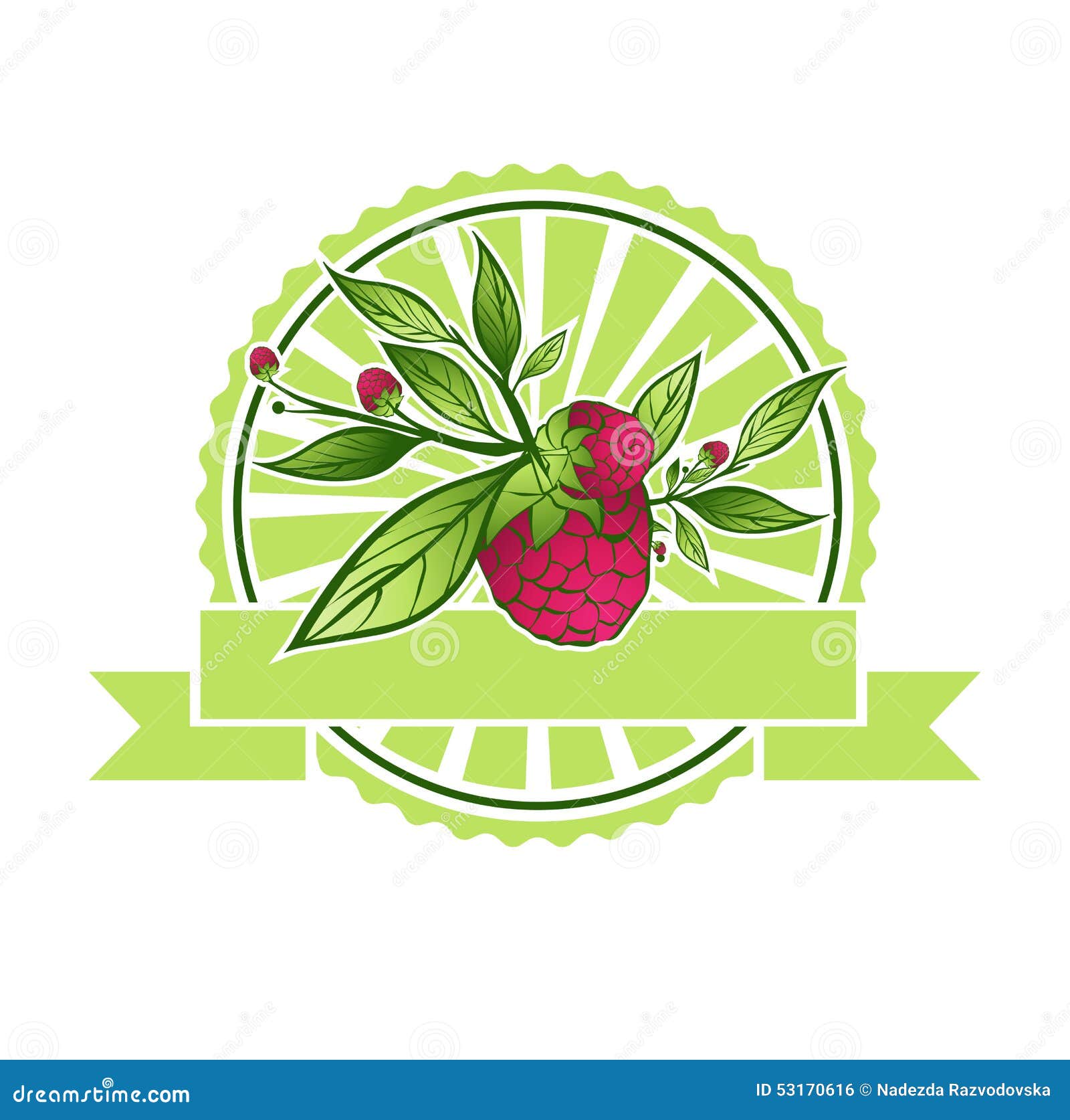 Raspberry Emblem stock illustration. Illustration of raspberry - 53170616
