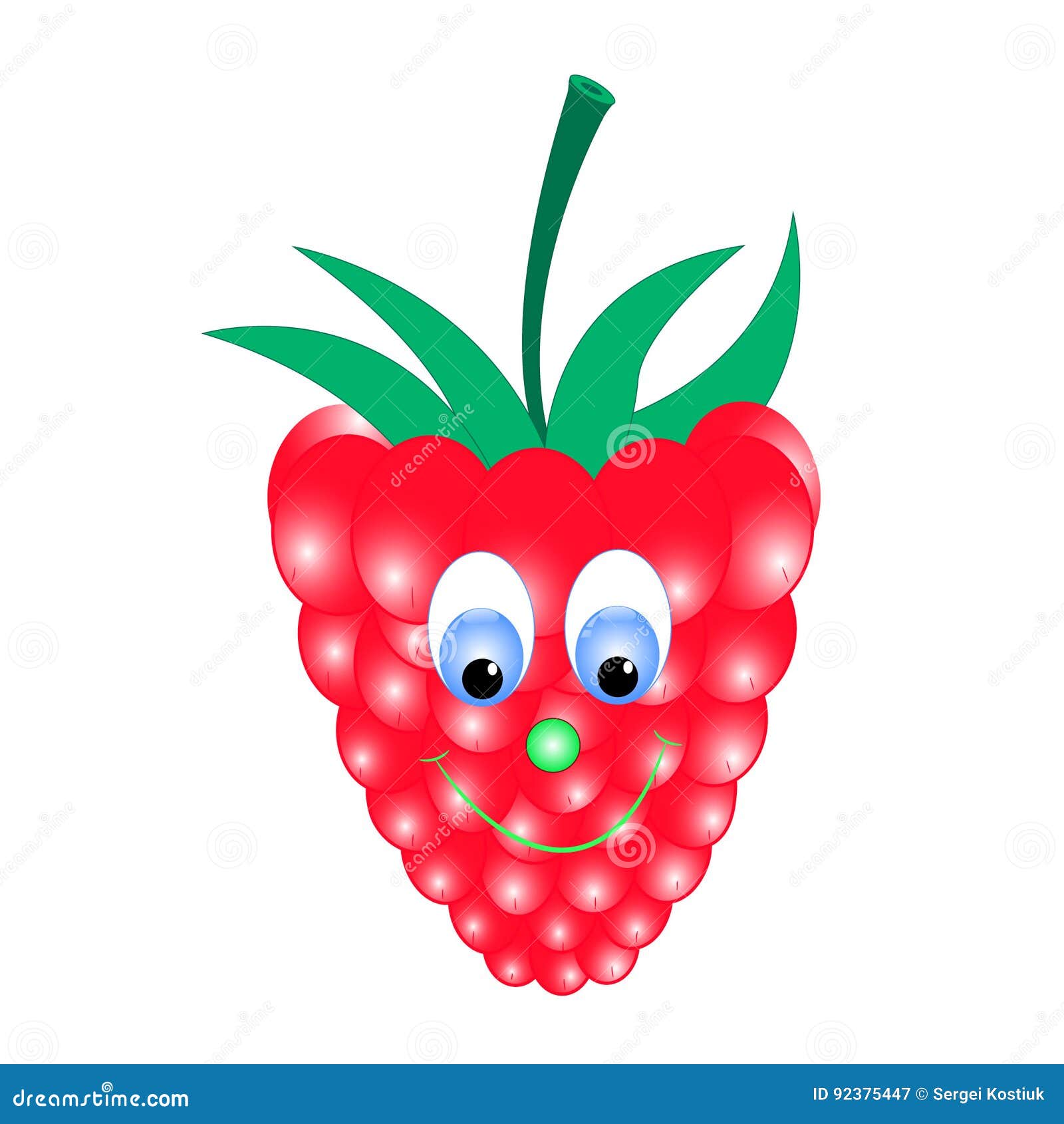 Raspberry cartoon vector stock vector. Illustration of joyful - 92375447