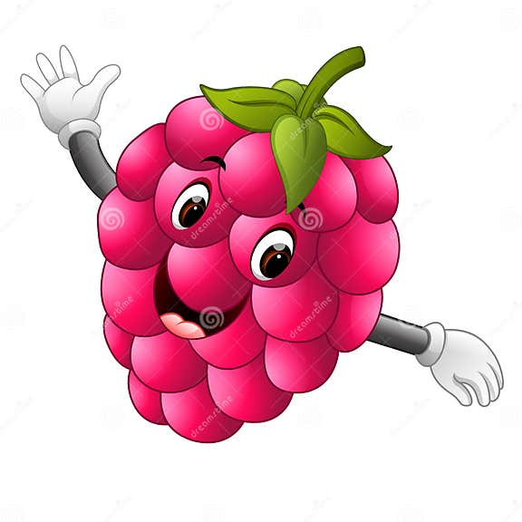 Raspberry with face stock vector. Illustration of cartoon - 108428716