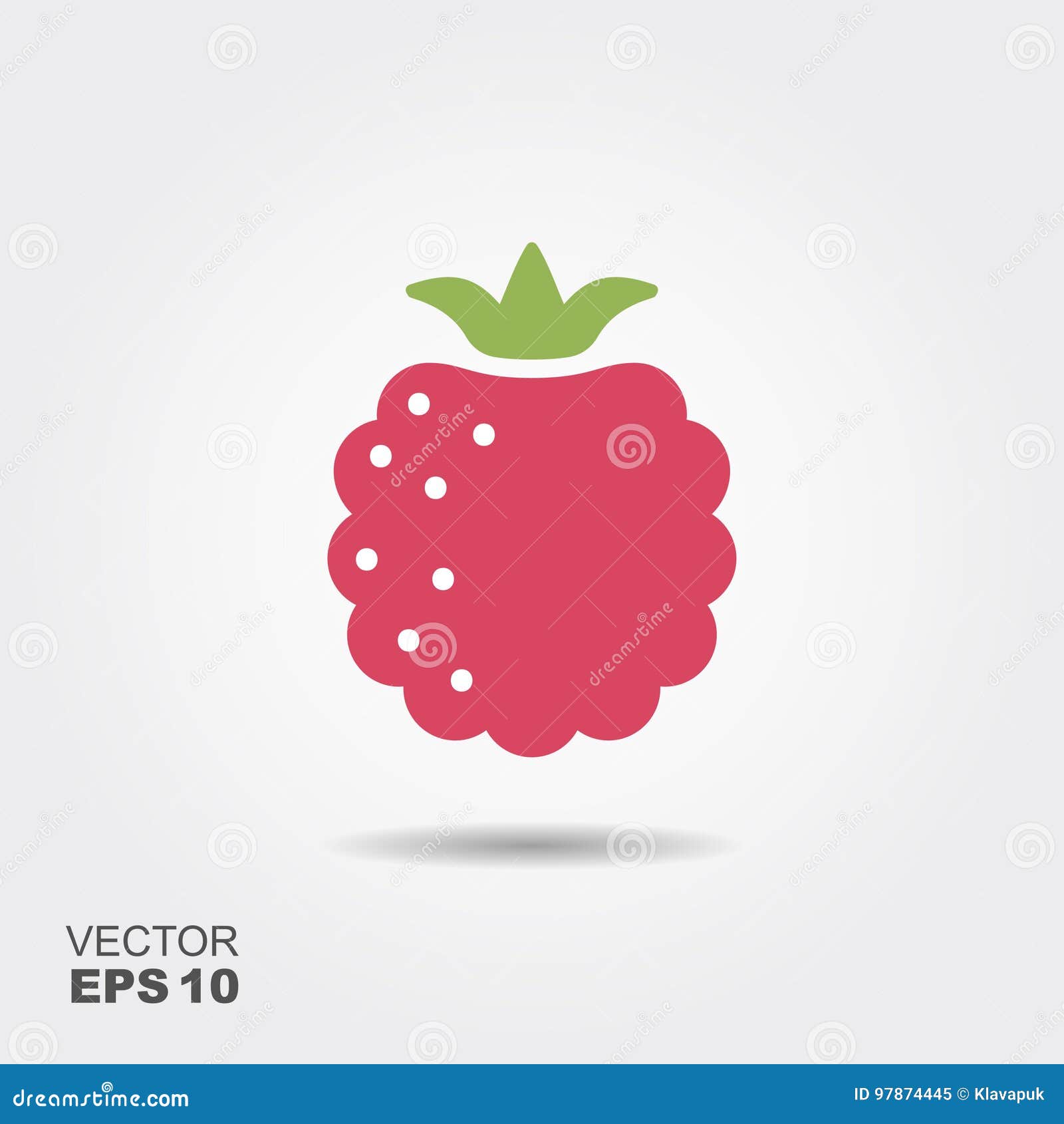 Raspberry Flat Icon with Shadow Stock Vector - Illustration of concept ...