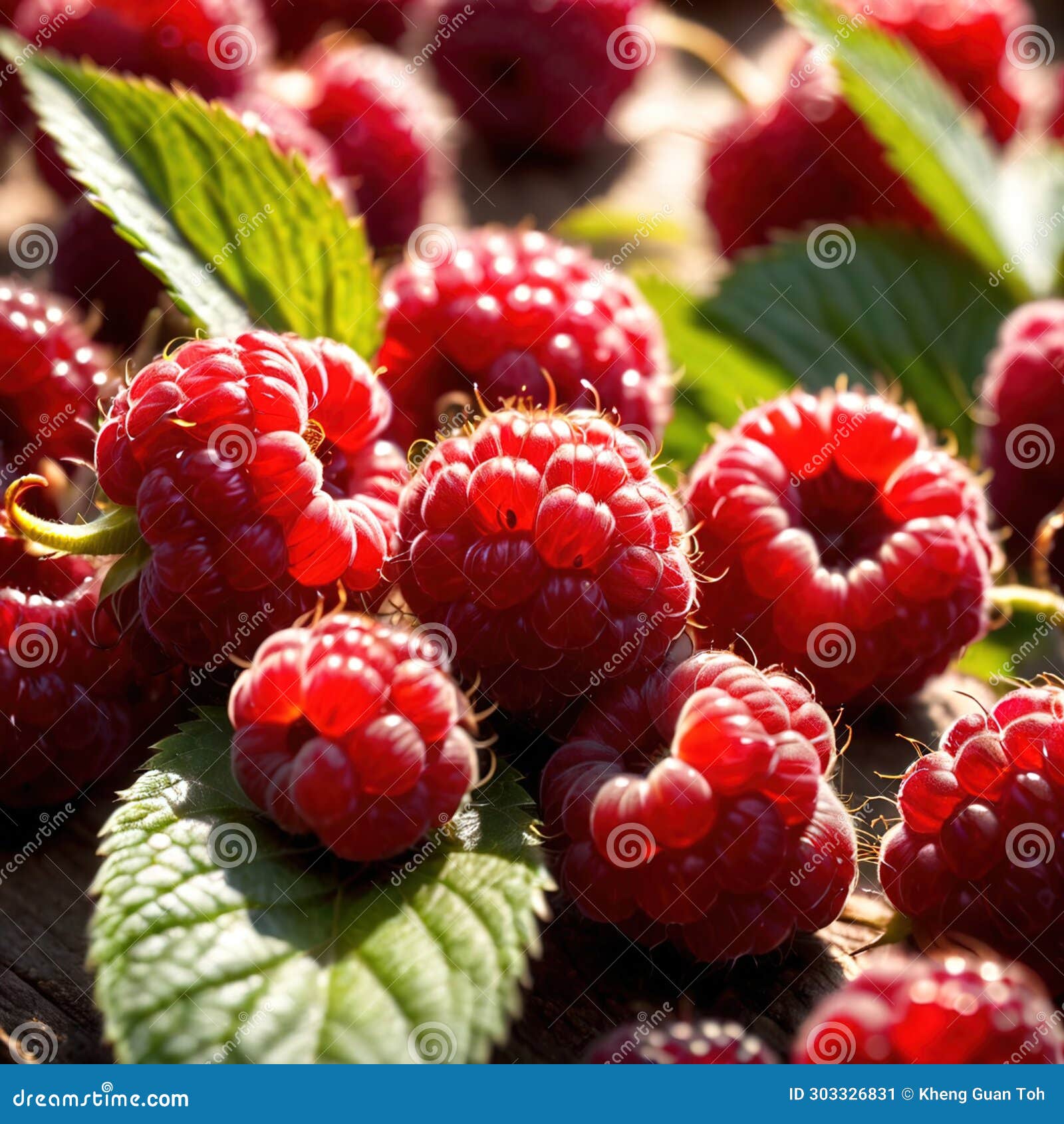 Raspberry Fresh Raw Organic Fruit Stock Illustration - Illustration of ...