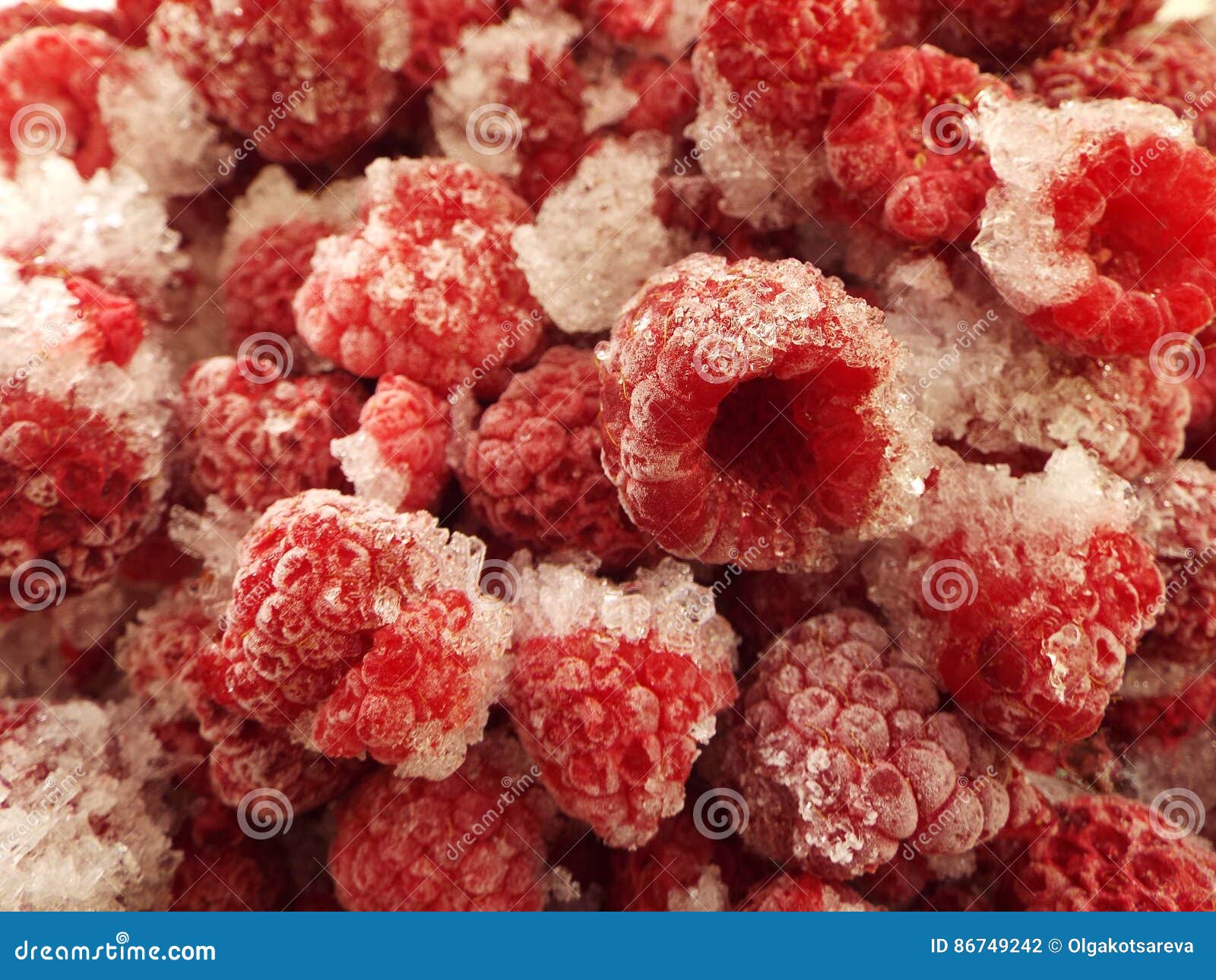 Raspberry frozen stock photo. Image of benefits, ruddy - 86749242