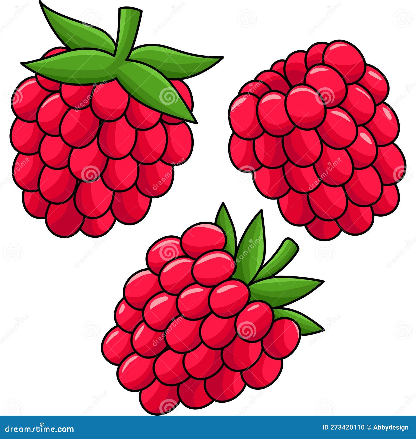 Raspberry Fruit Cartoon Colored Clipart Stock Vector - Illustration of ...