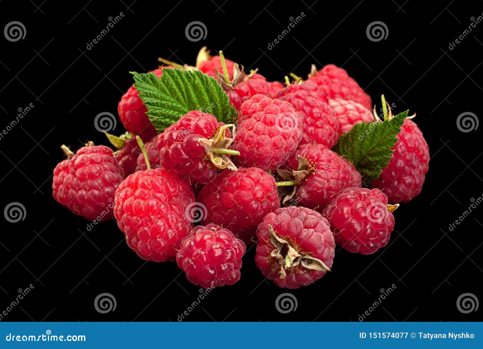 Raspberry Fruit Closeup on Black Stock Image - Image of ripe, freshness ...