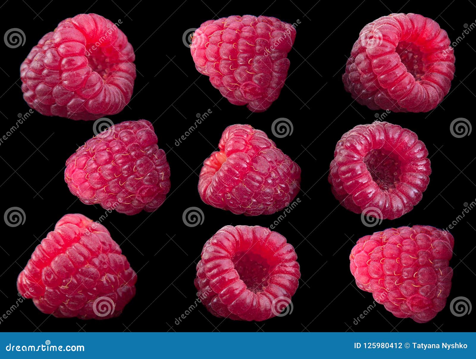 Raspberry fruit collection stock photo. Image of natural - 125980412