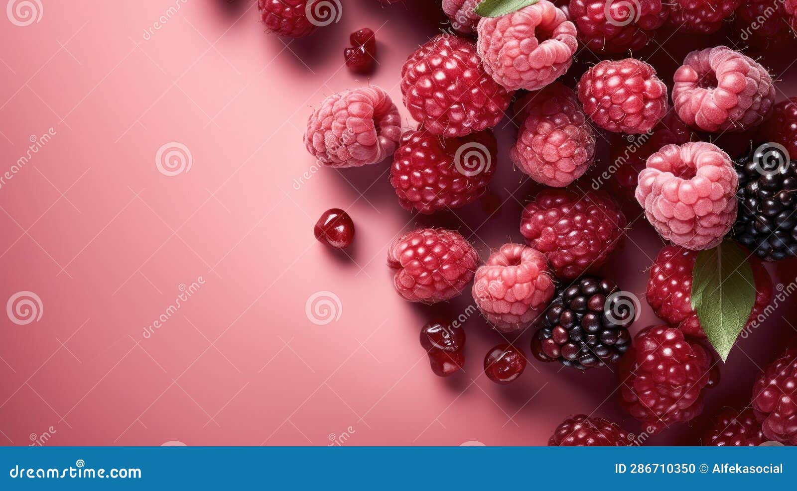 Raspberry Fruit, Pink Tone, Blank Writing Space Stock Illustration ...