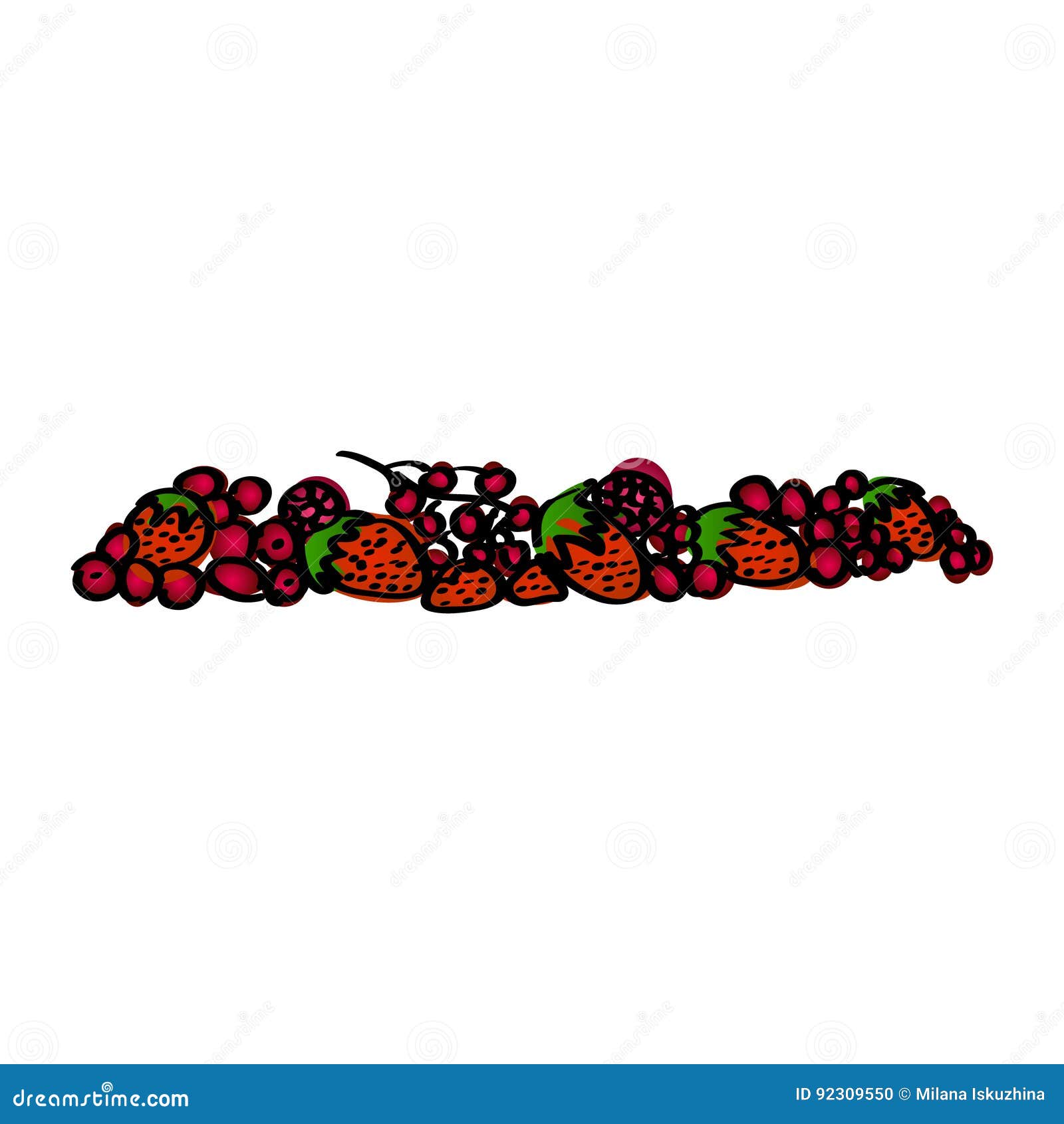 Raspberry Fruits. Fresh Raspberries Stock Vector - Illustration of ...