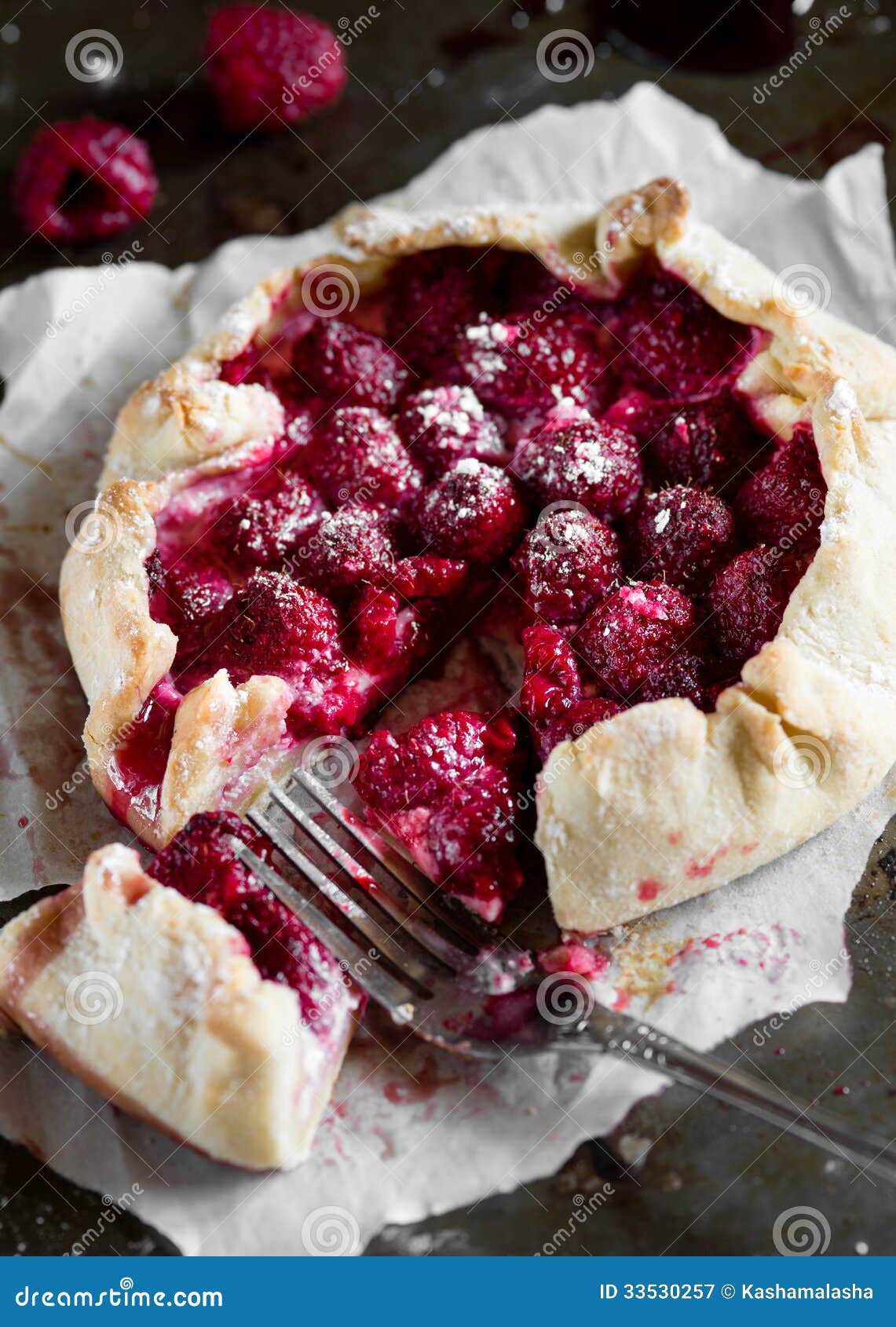 Raspberry galette stock image. Image of berry, raspberry - 33530257