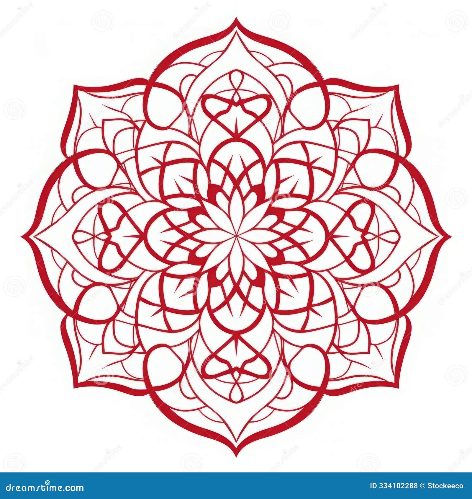 Raspberry Geometric Mandala Coloring Page for Adults - Easy Classic ...
