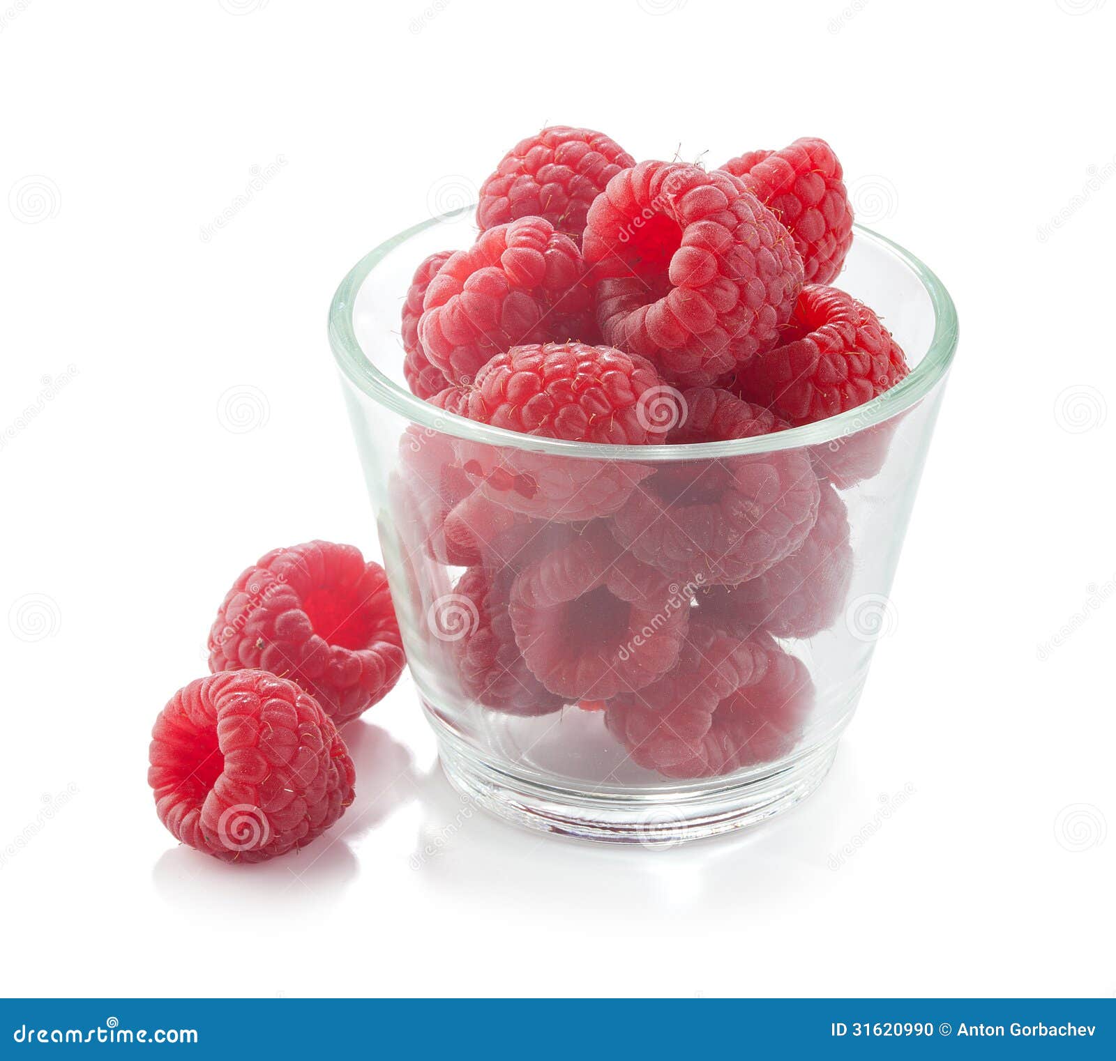 Raspberry in the glass stock photo. Image of bowl, handful - 31620990