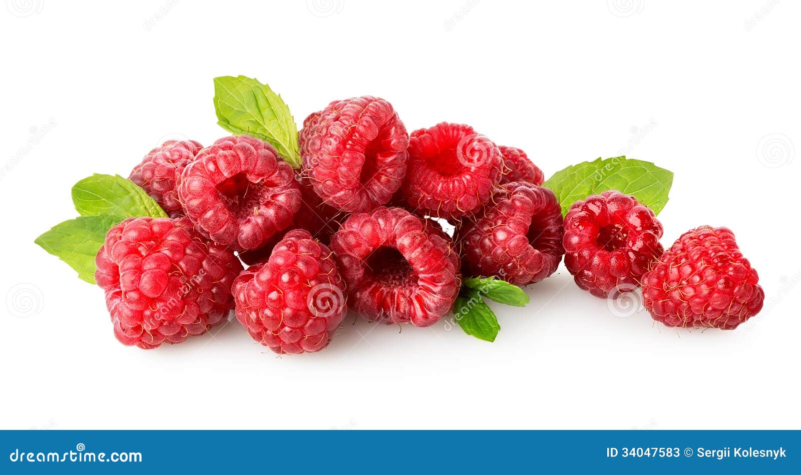 Raspberry with green leaf stock image. Image of organic - 34047583