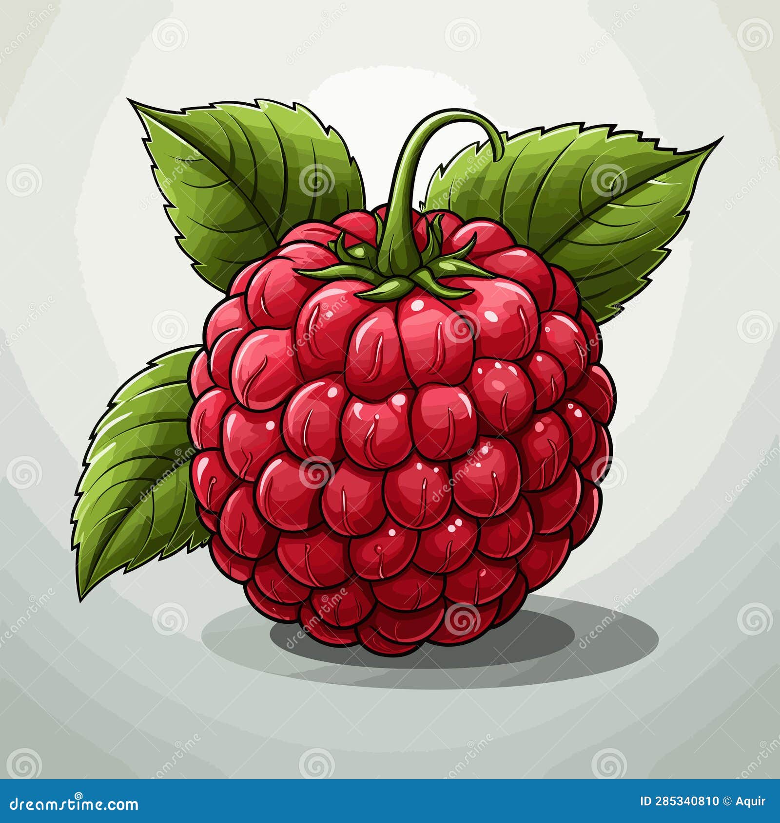 Raspberry. Raspberry Hand-drawn Comic Illustration. Vector Doodle Style ...