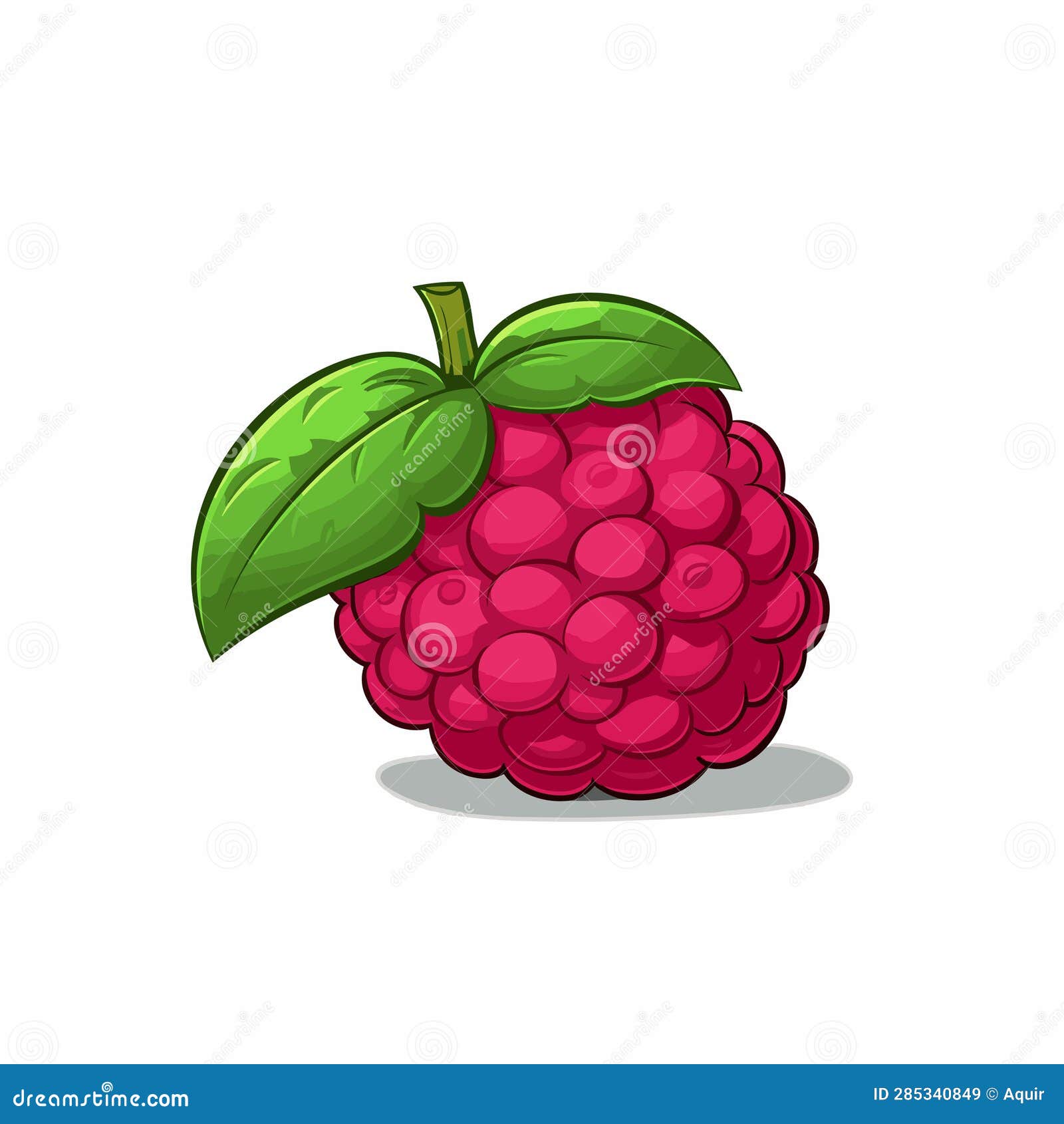 Raspberry. Raspberry Hand-drawn Comic Illustration. Vector Doodle Style ...