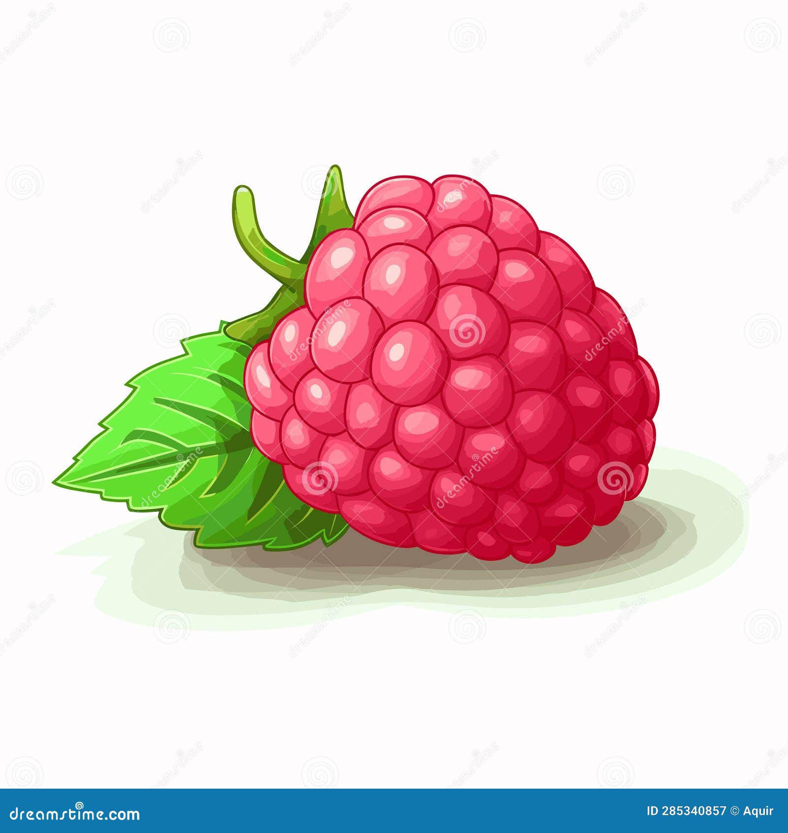 Raspberry. Raspberry Hand-drawn Comic Illustration. Vector Doodle Style ...