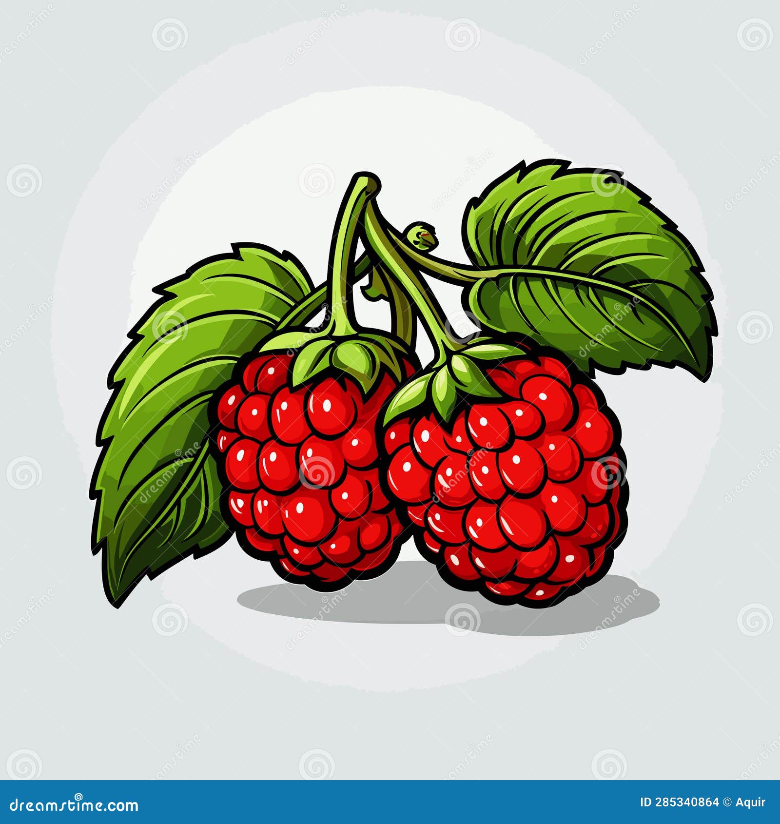 Raspberry. Raspberry Hand-drawn Comic Illustration. Vector Doodle Style ...