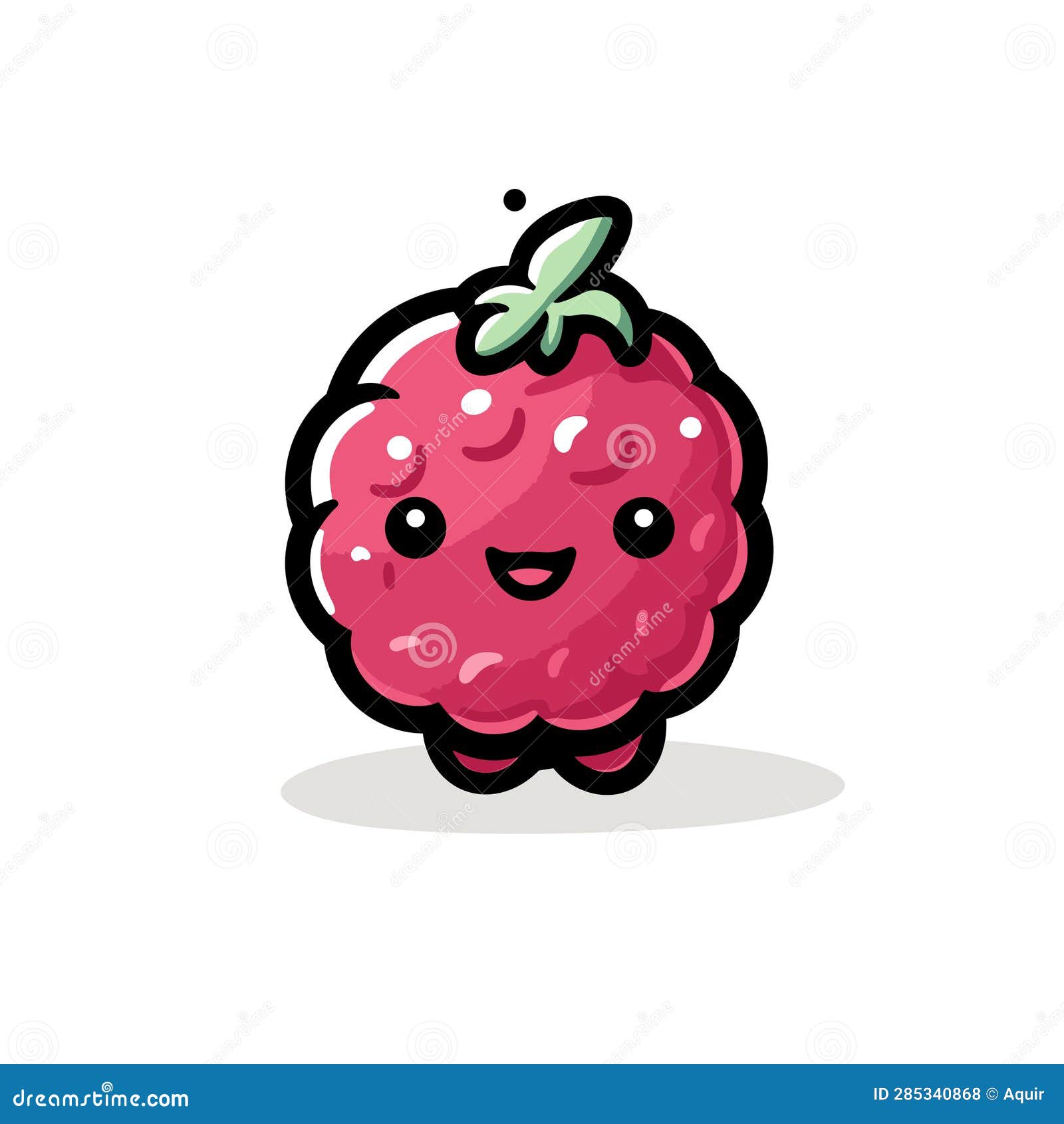 Raspberry. Raspberry Hand-drawn Comic Illustration. Vector Doodle Style ...