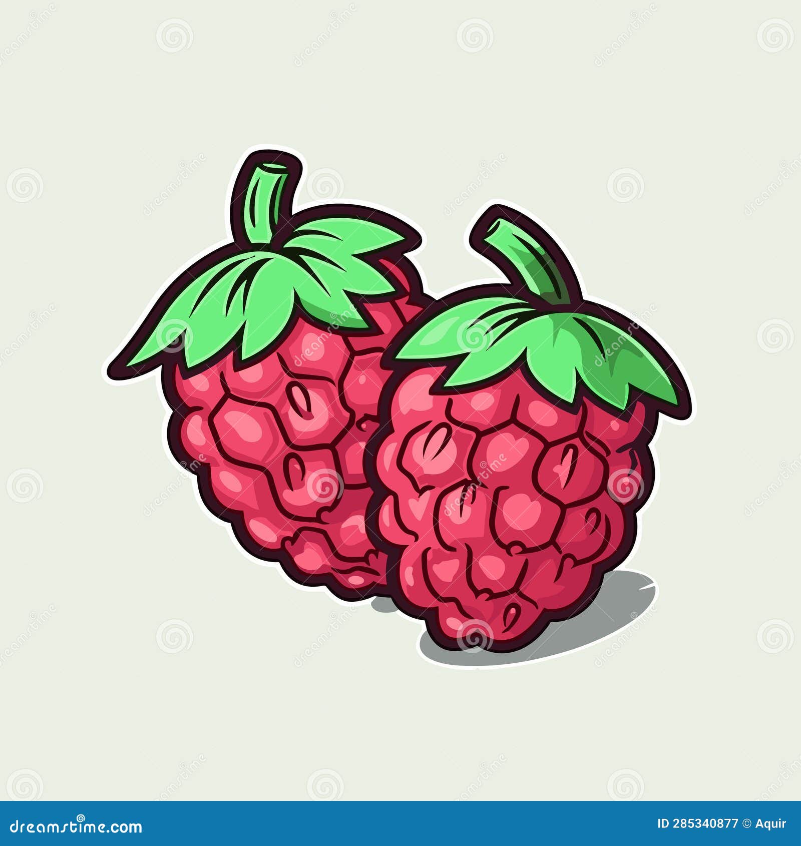 Raspberry. Raspberry Hand-drawn Comic Illustration. Vector Doodle Style ...