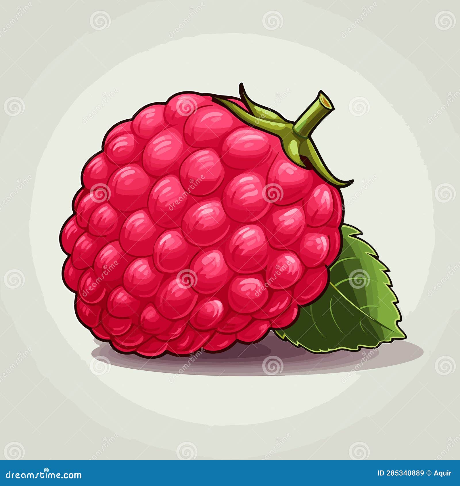 Raspberry. Raspberry Hand-drawn Comic Illustration. Vector Doodle Style ...