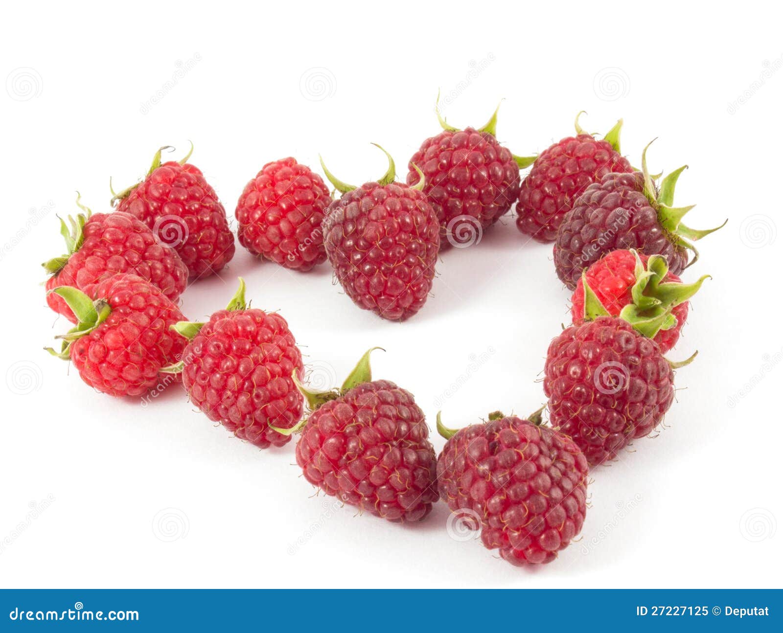 Raspberry Heart on white stock image. Image of friendship - 27227125