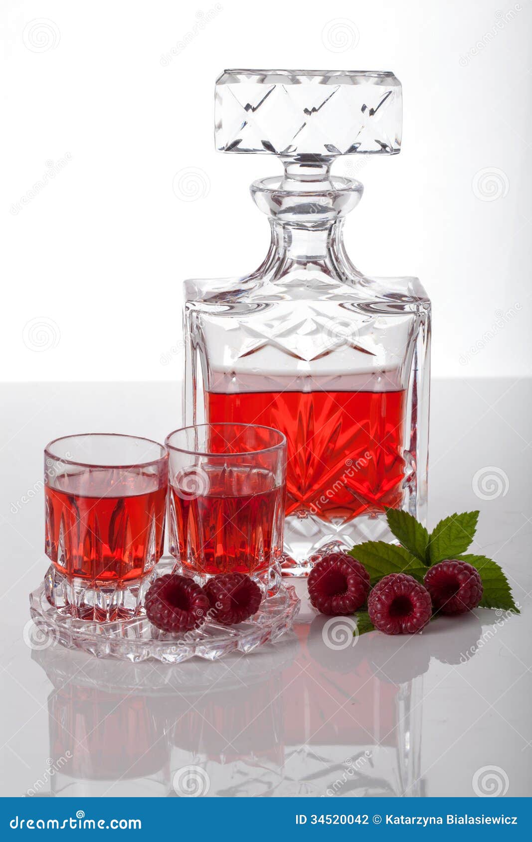 Raspberry homemade liquor stock photo. Image of fruits - 34520042