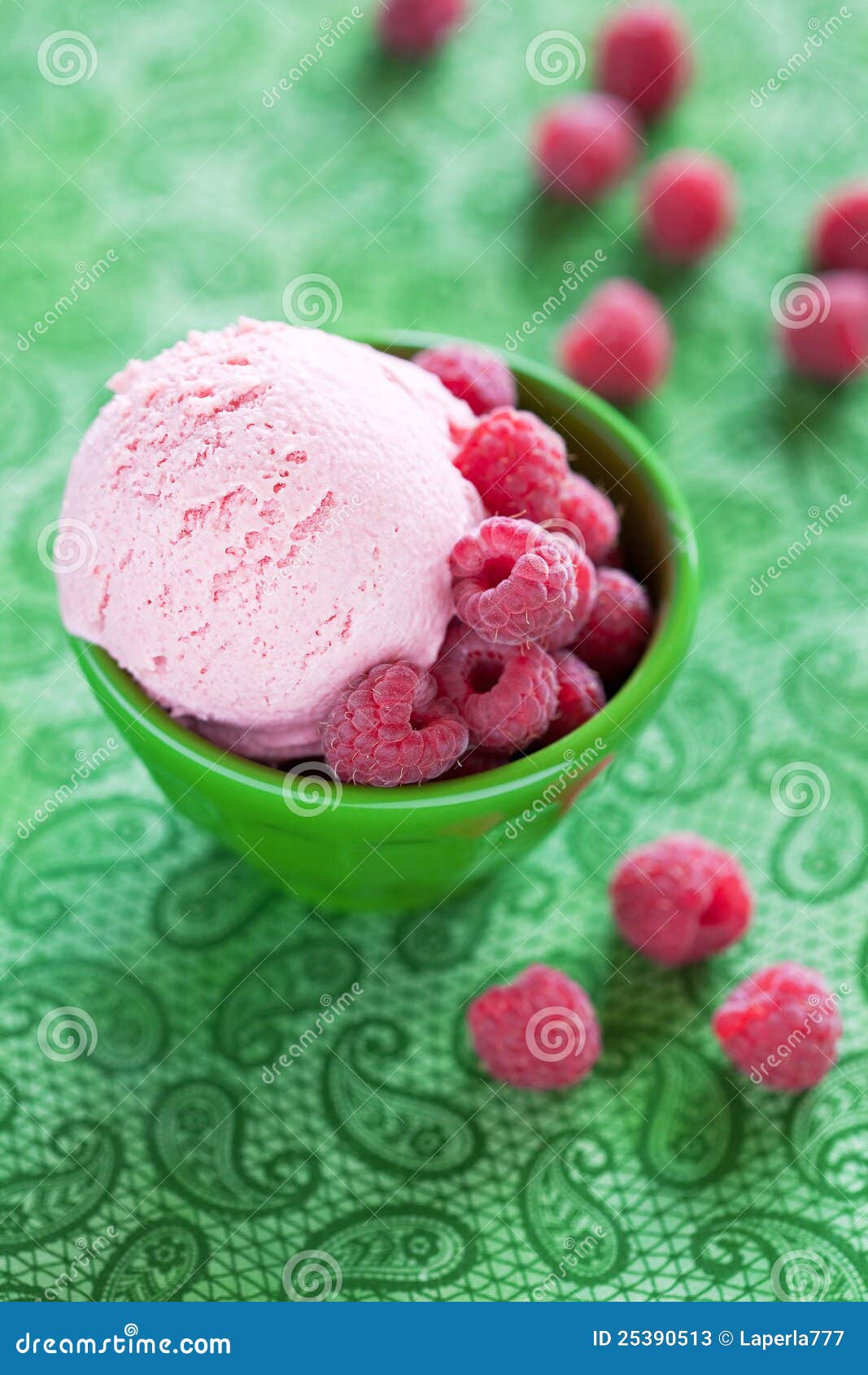 Raspberry ice cream stock image. Image of closeup, pink - 25390513