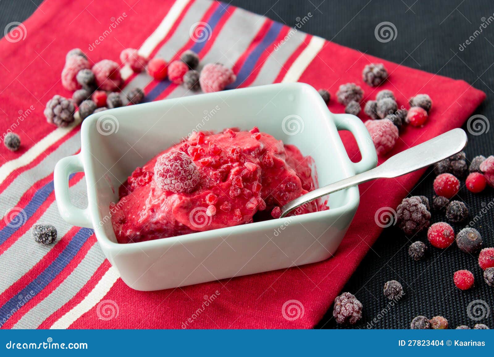 Raspberry ice-cream stock photo. Image of eating, refreshment - 27823404