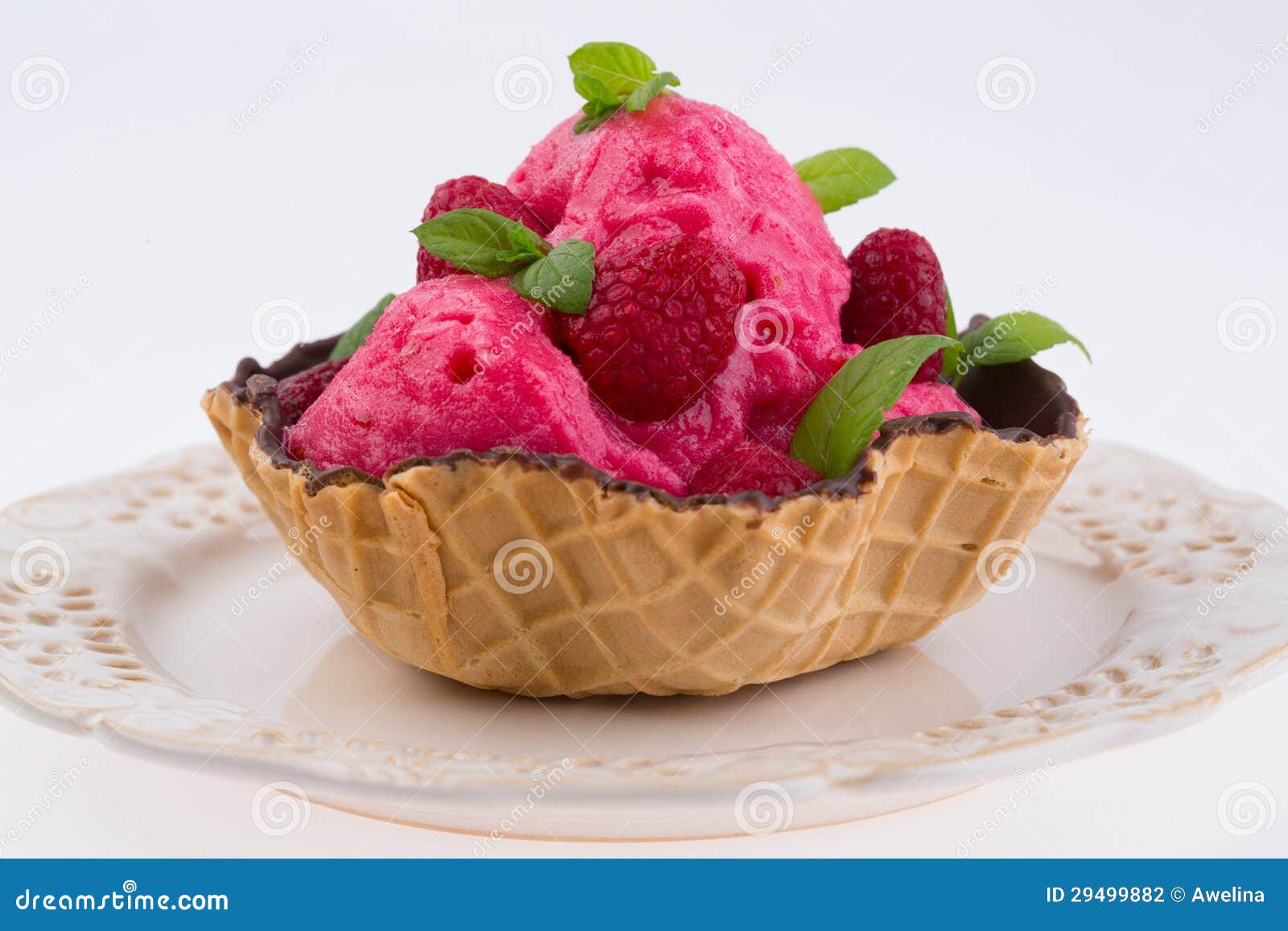 Raspberry ice cream stock photo. Image of sweet, cream - 29499882