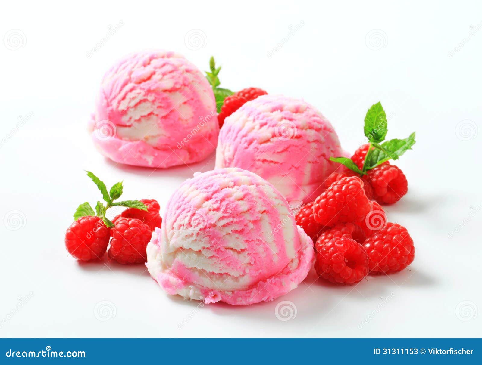 Raspberry ice cream stock image. Image of closeup, raspberry - 31311153
