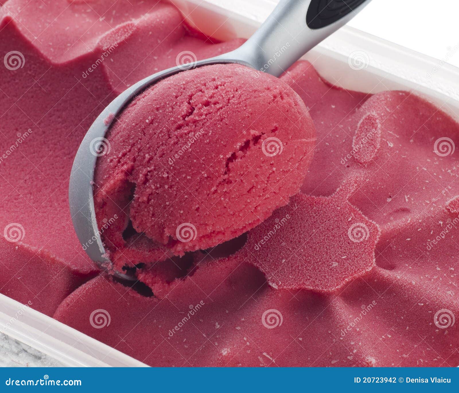 Raspberry icecream stock photo. Image of berry, metal - 20723942