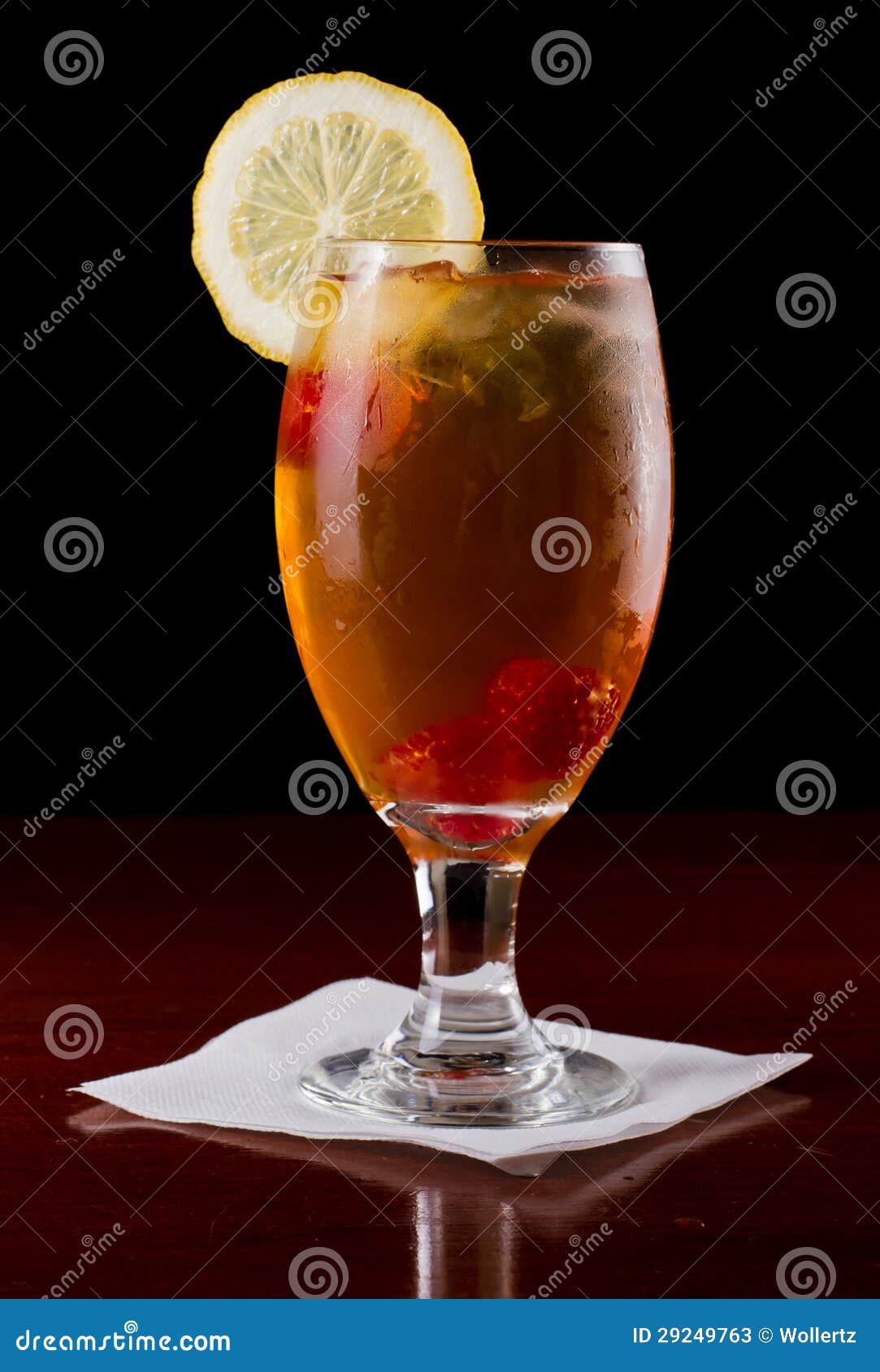 Raspberry Iced Tea stock image. Image of lemon, alcoholic - 29249763
