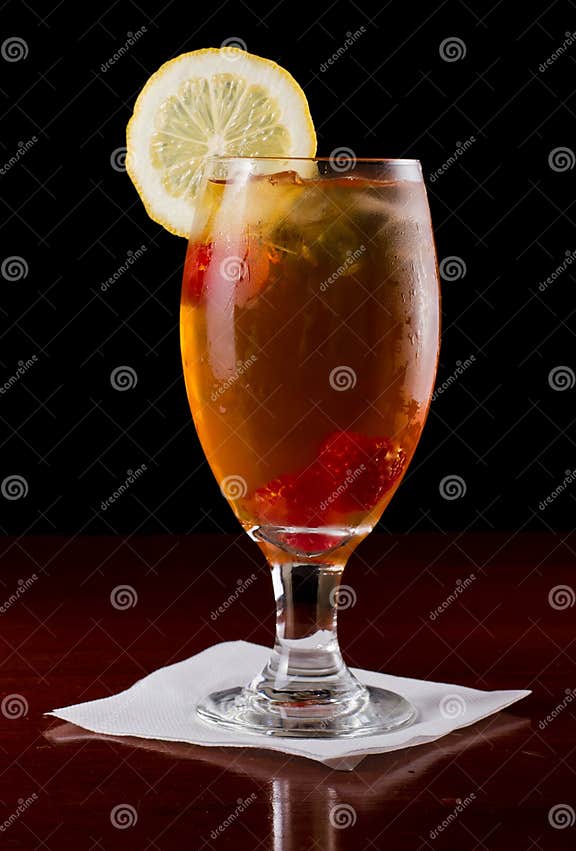 Raspberry Iced Tea stock image. Image of lemon, alcoholic - 29249763