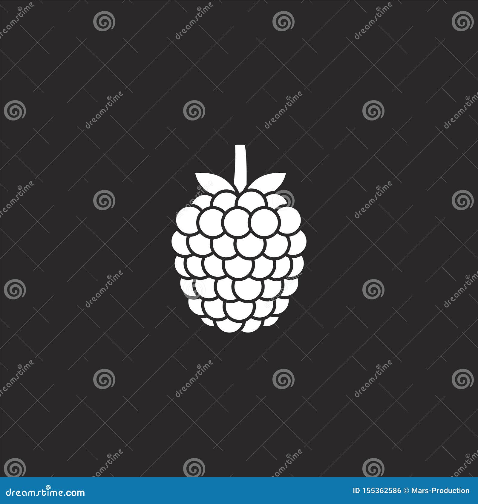 Raspberry Icon. Filled Raspberry Icon for Website Design and Mobile ...