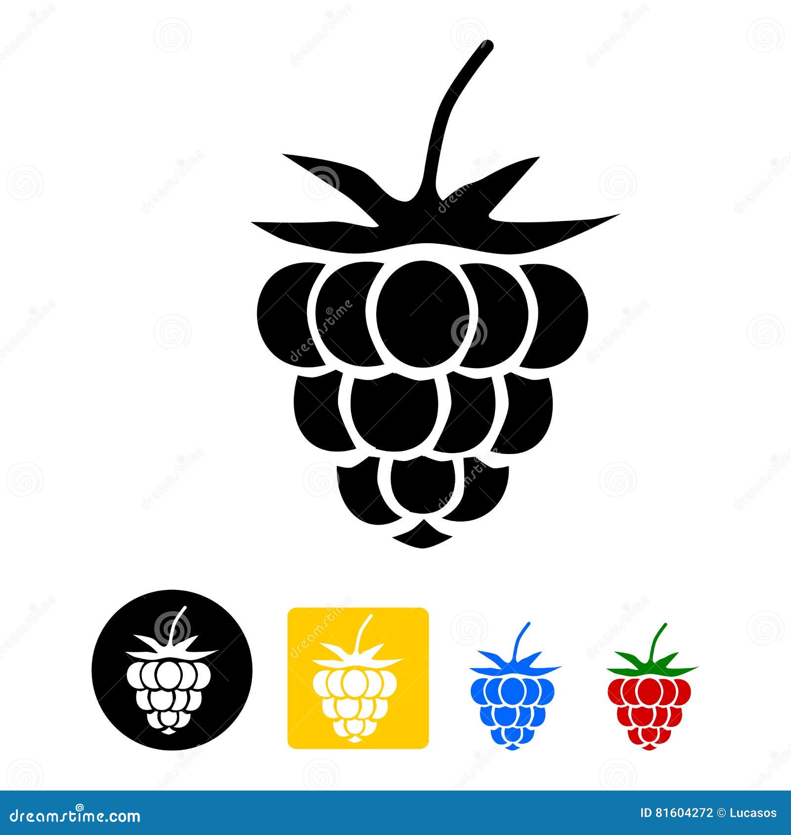 Raspberry icon stock vector. Illustration of organic - 81604272