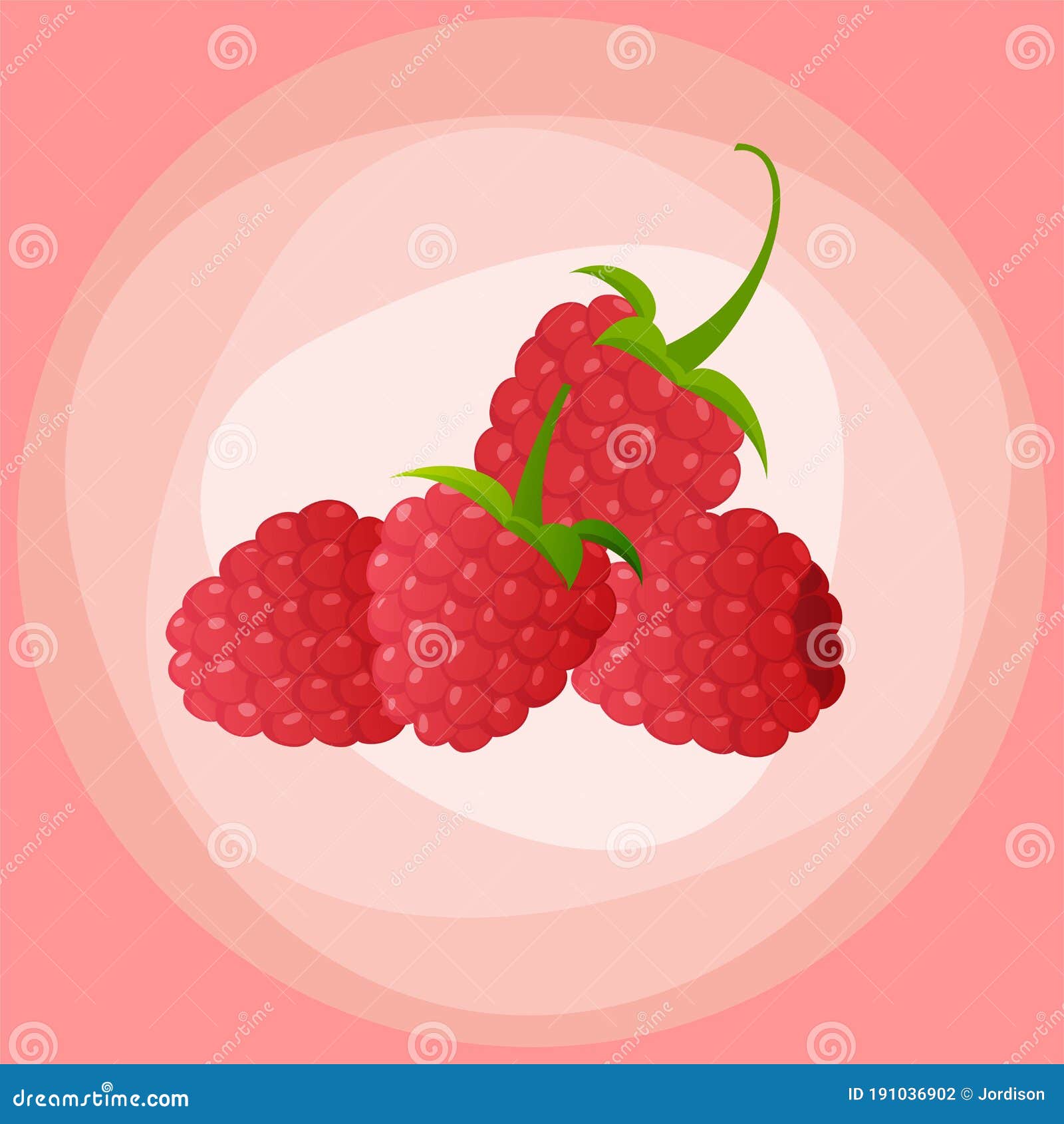 Raspberry Icon Logo Berry Vector Illustration Flat Stock Illustration ...