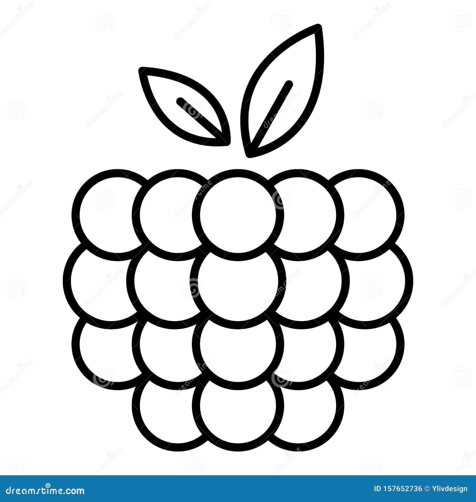 Raspberry Icon, Outline Style Stock Vector - Illustration of graphic ...
