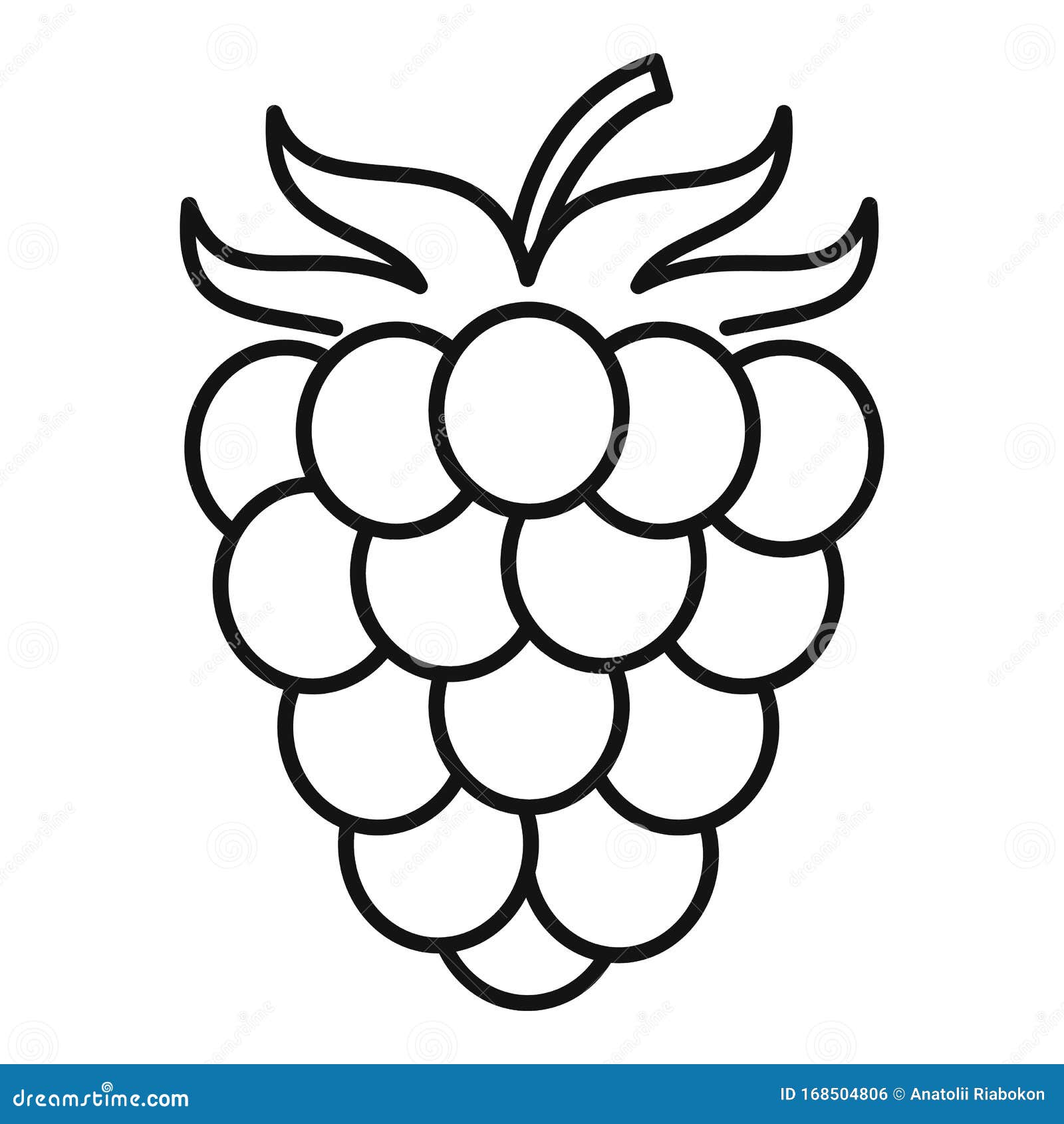Raspberry Icon, Outline Style Stock Vector - Illustration of blackberry ...