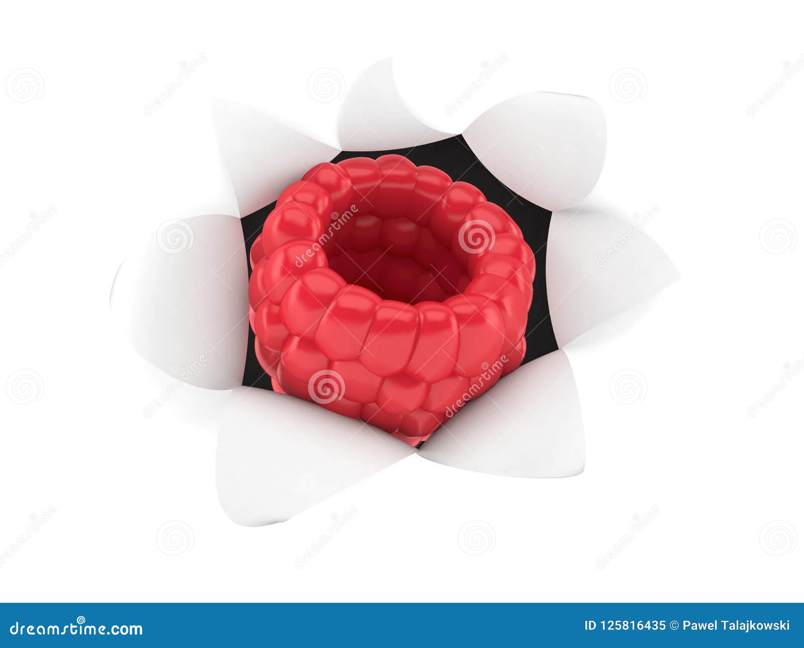 Raspberry Inside Hole from Torn Paper Stock Illustration - Illustration ...