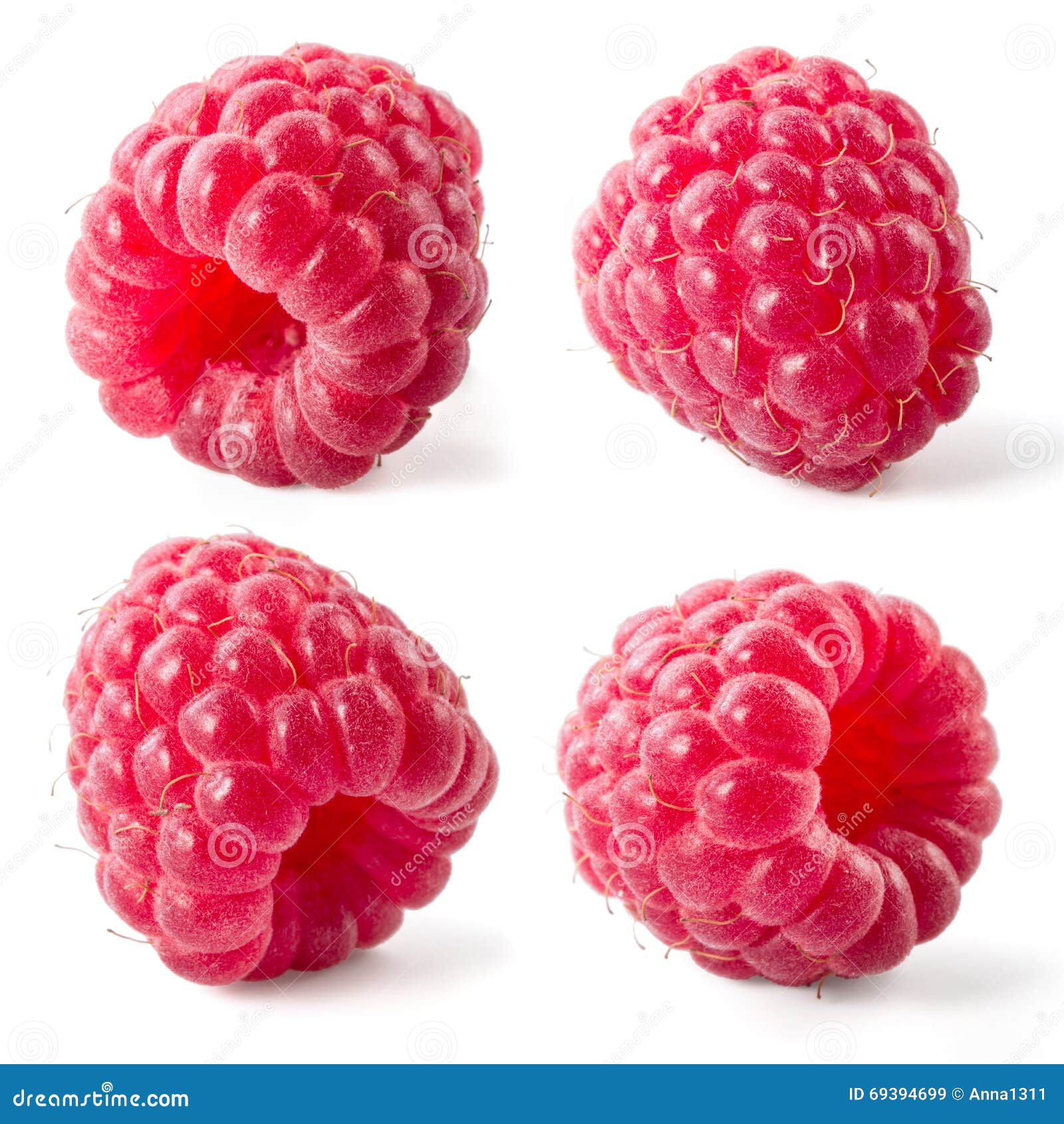 Raspberry Isolated. Collection Stock Image - Image of fruit, berry ...