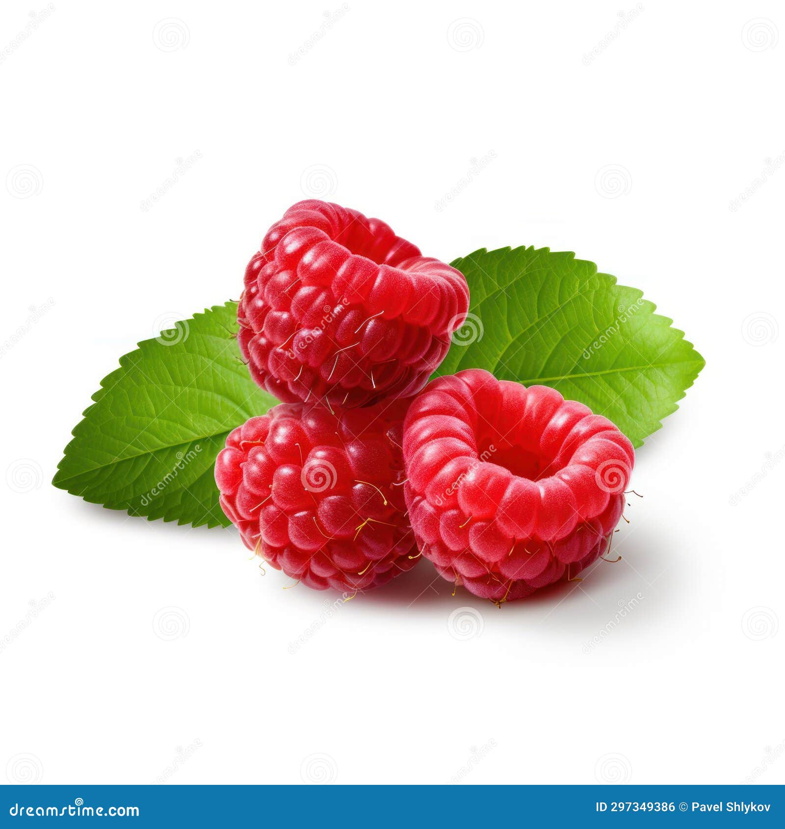 Raspberry Isolated. Raspberries with Leaf Isolate. Raspberry with Leaf ...